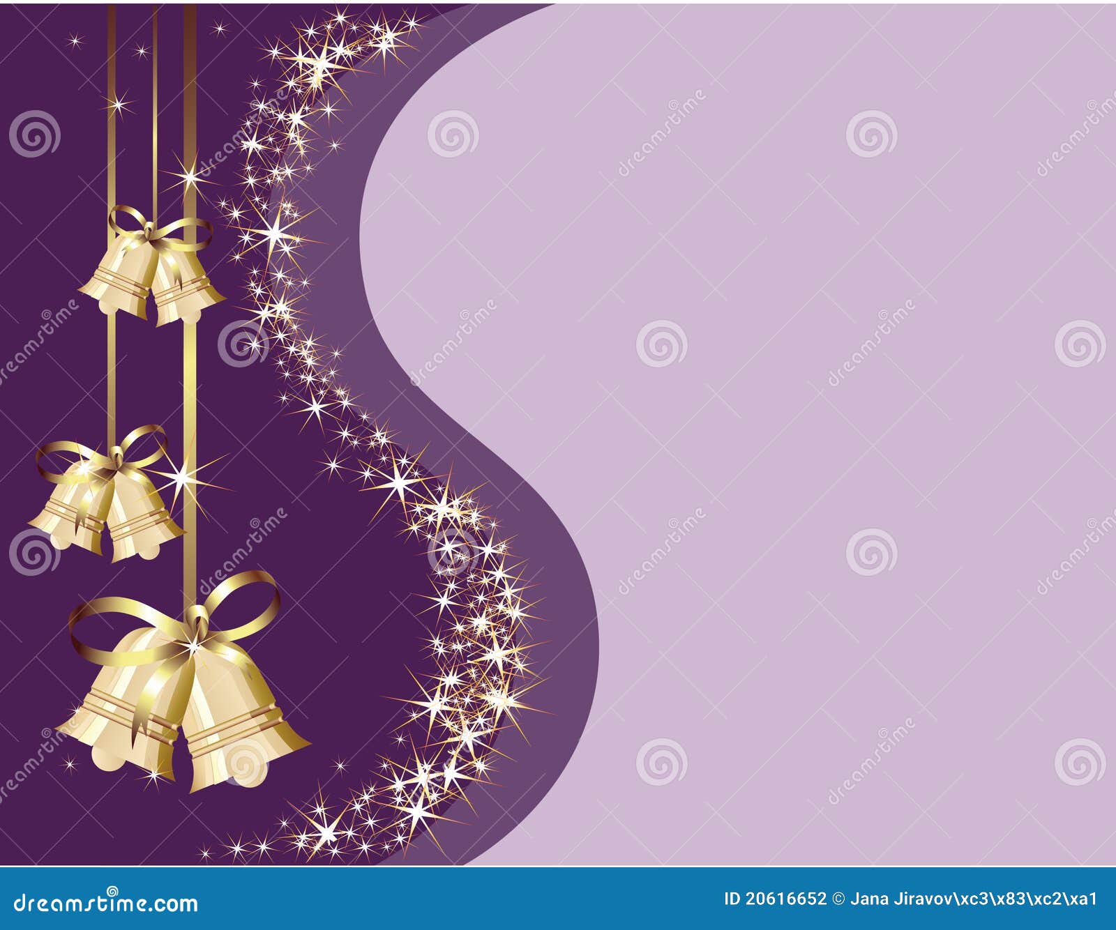 Gold bells background stock vector. Illustration of lila - 20616652