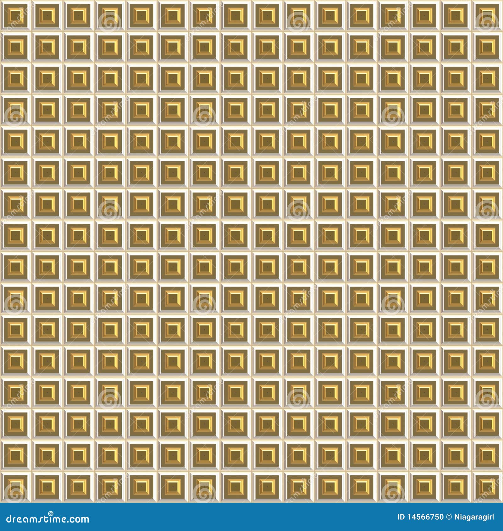Gold Beveled Squares Seamless Stock Illustration - Illustration of ...