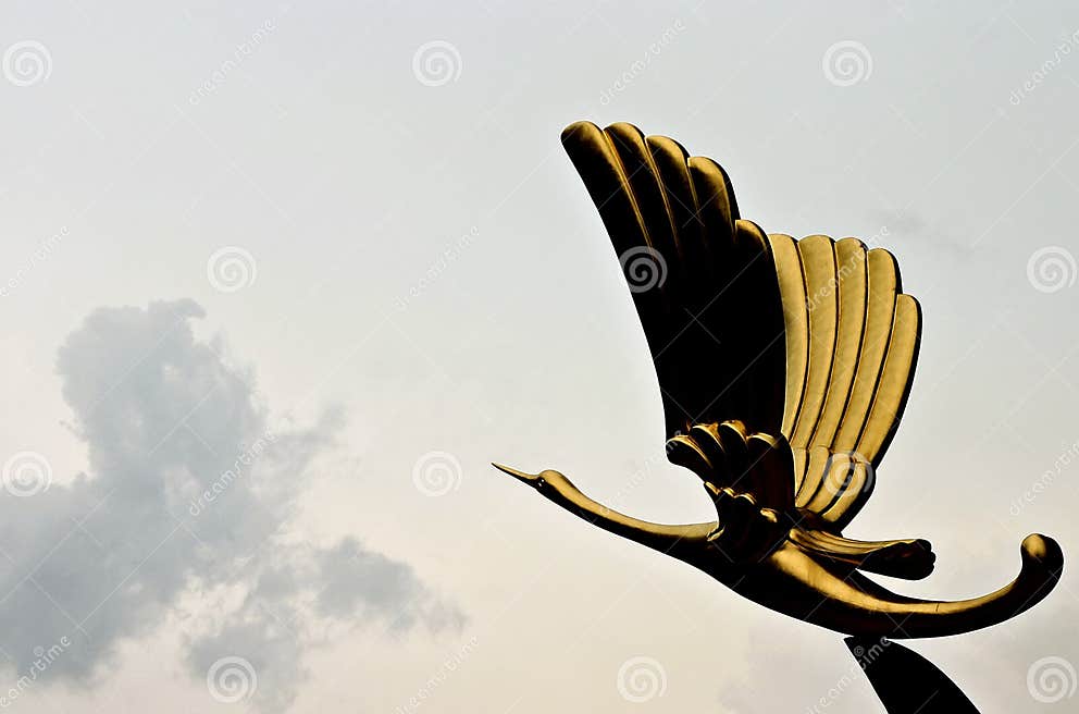 Gold bird statue stock photo. Image of business, sculpture - 660986