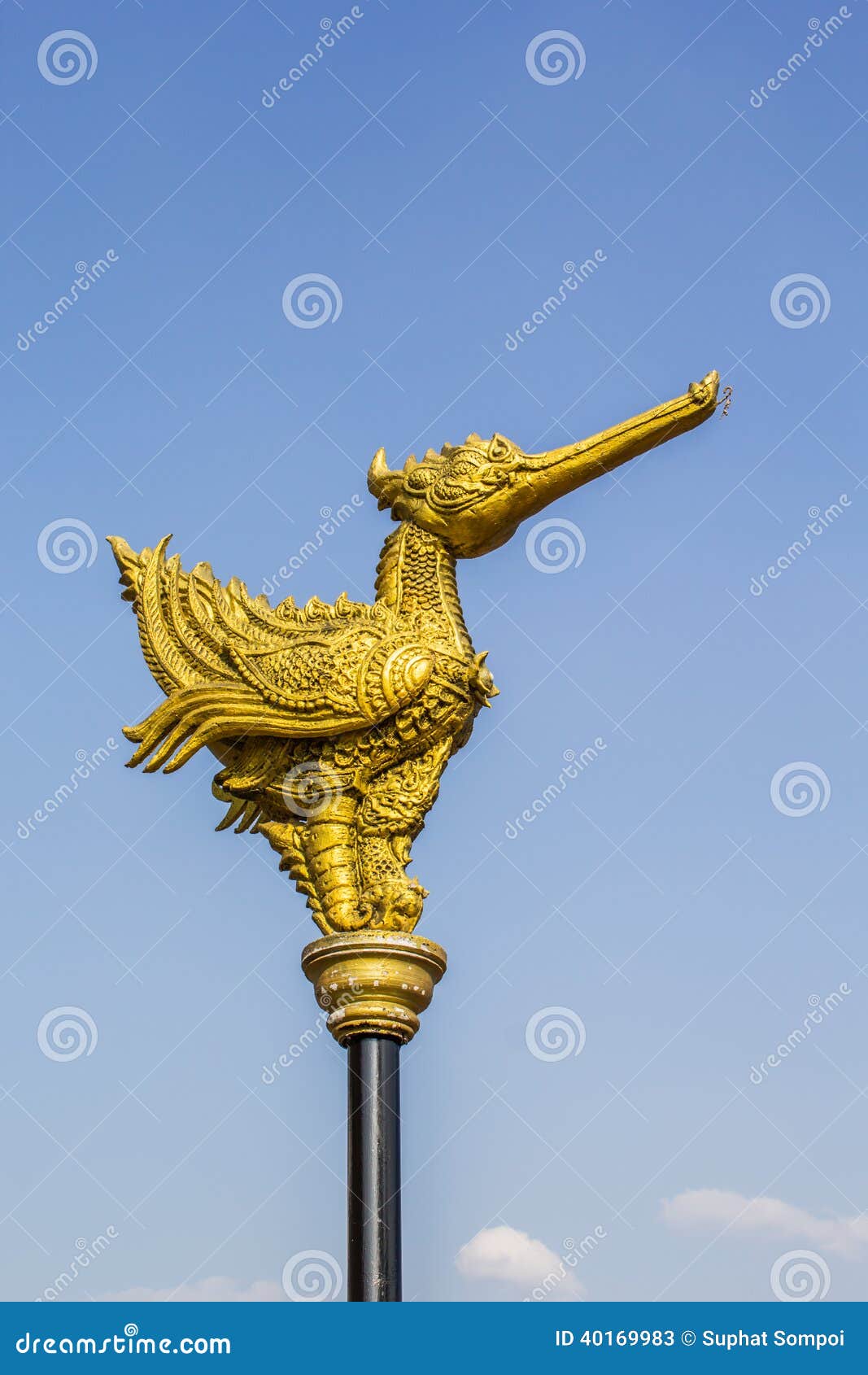 Gold bird statue stock image. Image of medieval, historical - 40169983