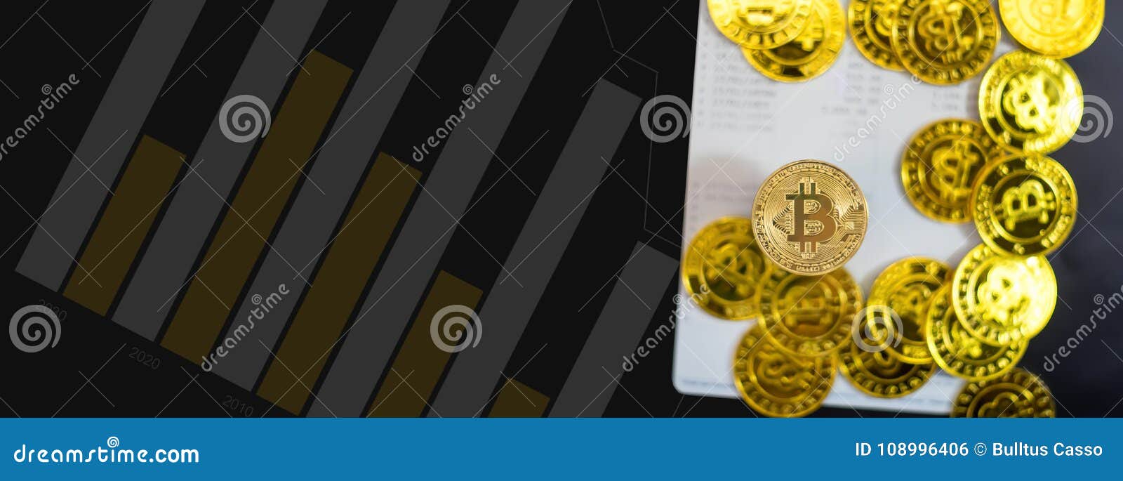 Gold Bitcoin on Bank Account with Graph. Stock Illustration ... Gold Bitcoin on Bank Account with Graph. Stock Illustration ...