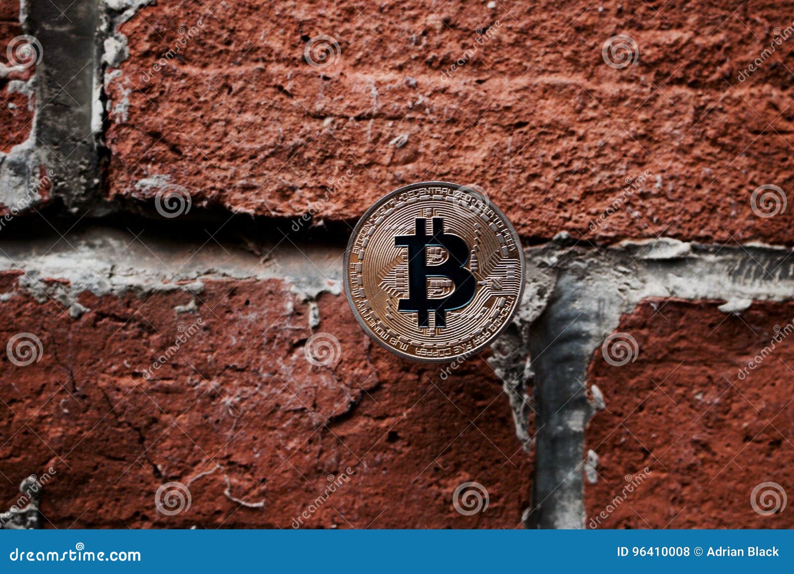 Gold bitcoin coin stock photo. Image of finance, bitcoin - 96410008