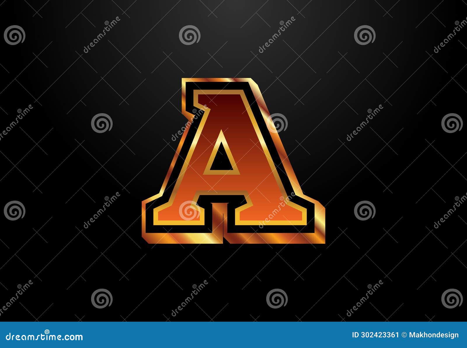 Gold and Black Color Alphabet a. Elegant Gold Color Alphabet Vector ...