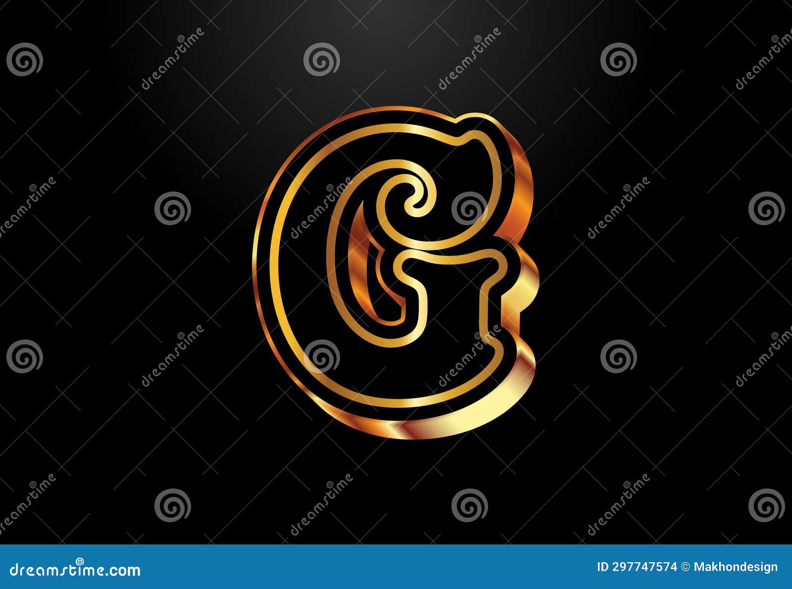 Gold and Black Color Alphabet G. Elegant Gold Color Alphabet Vector ...