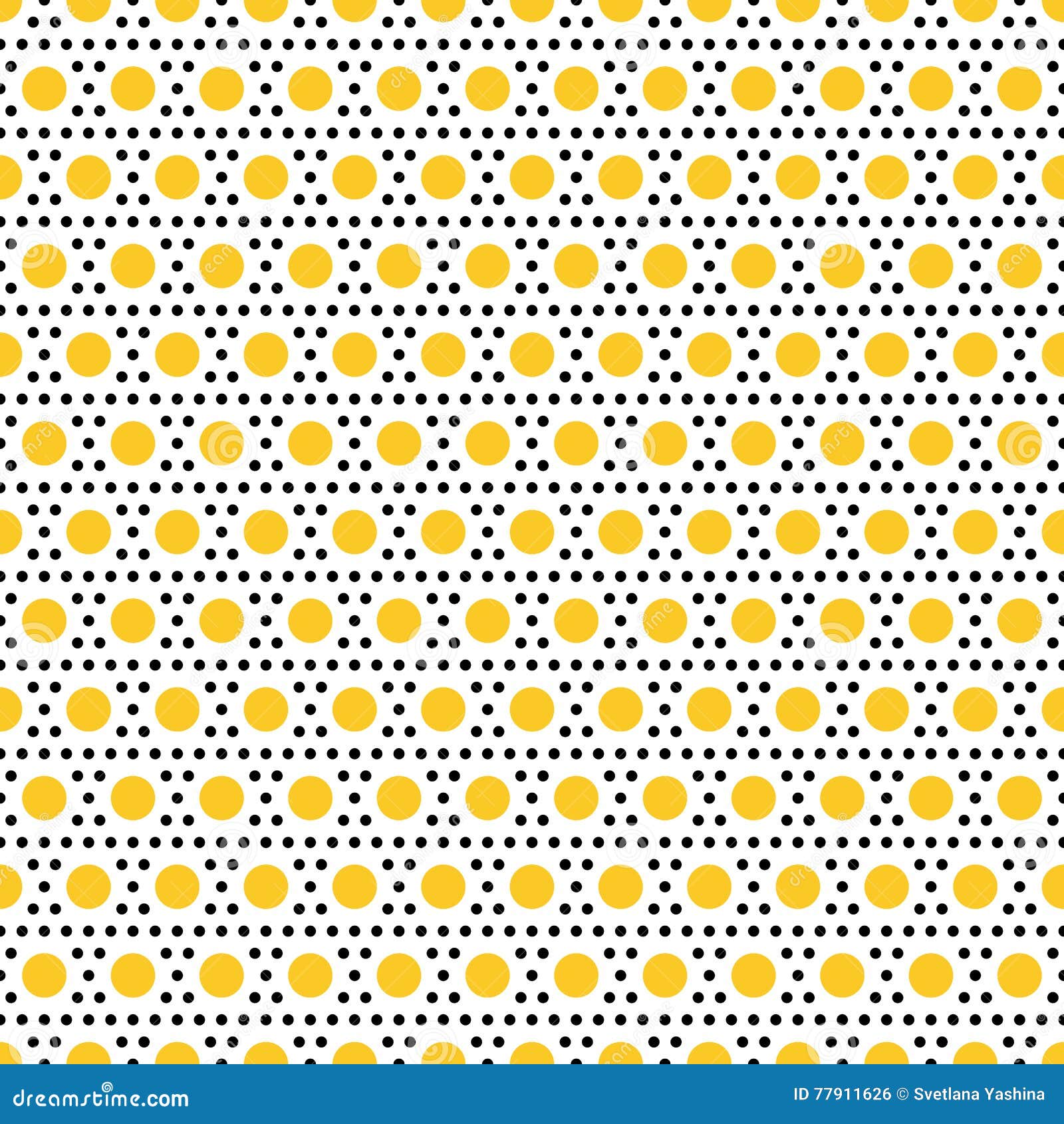 Gold and Black Dots. Vector Seamless Pattern. Modern Stylish Texture ...