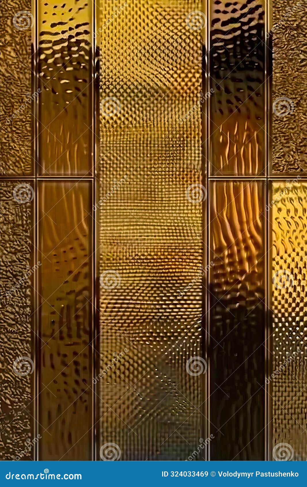 A Gold and Black Glass Wall with a Pattern Stock Image - Image of ...