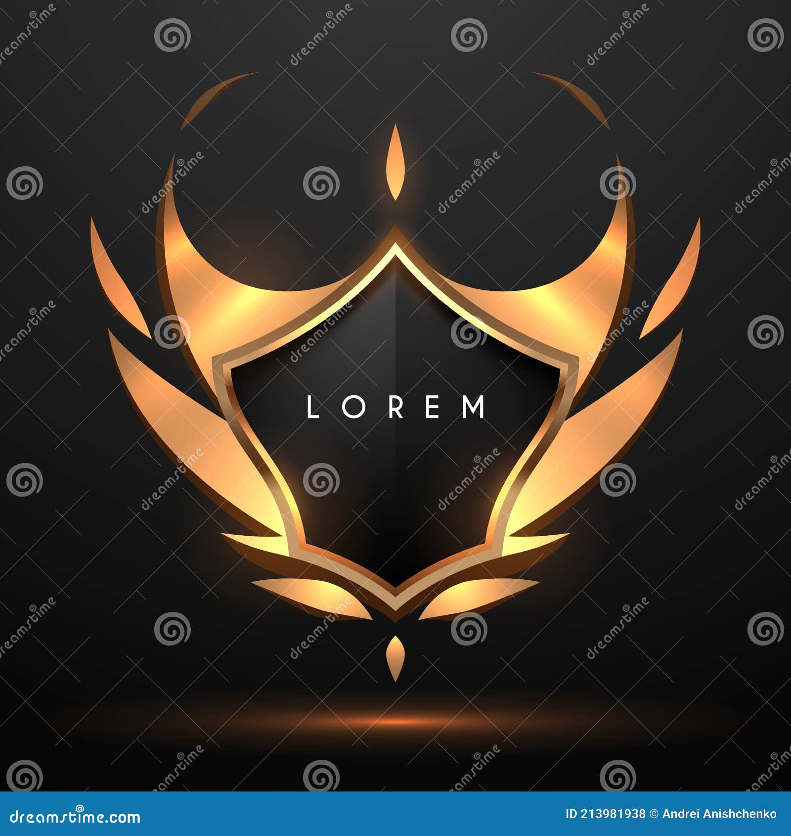 Gold and Black Label Template Stock Vector - Illustration of logotype ...