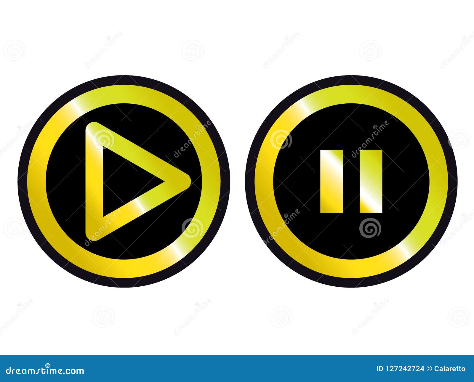 Yellow Pause Icon