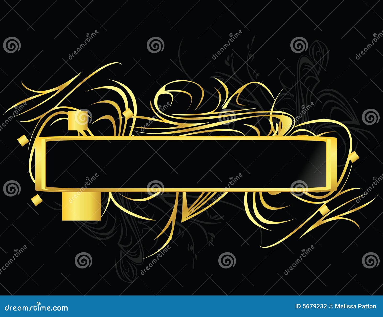 Black Rectangular Ornate Framework, Template For Title Page, Page ...