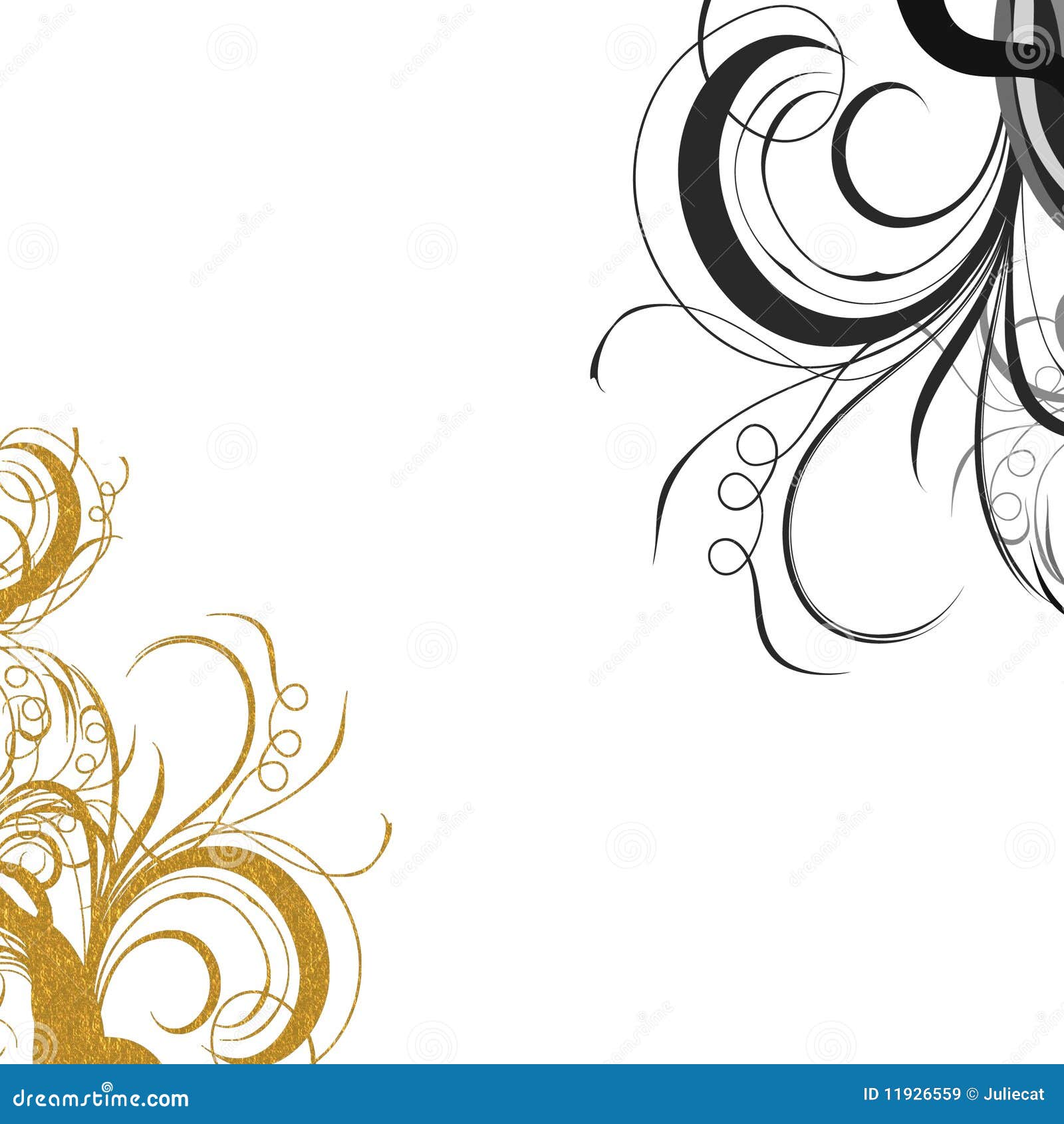 Gold Swirl Design Border