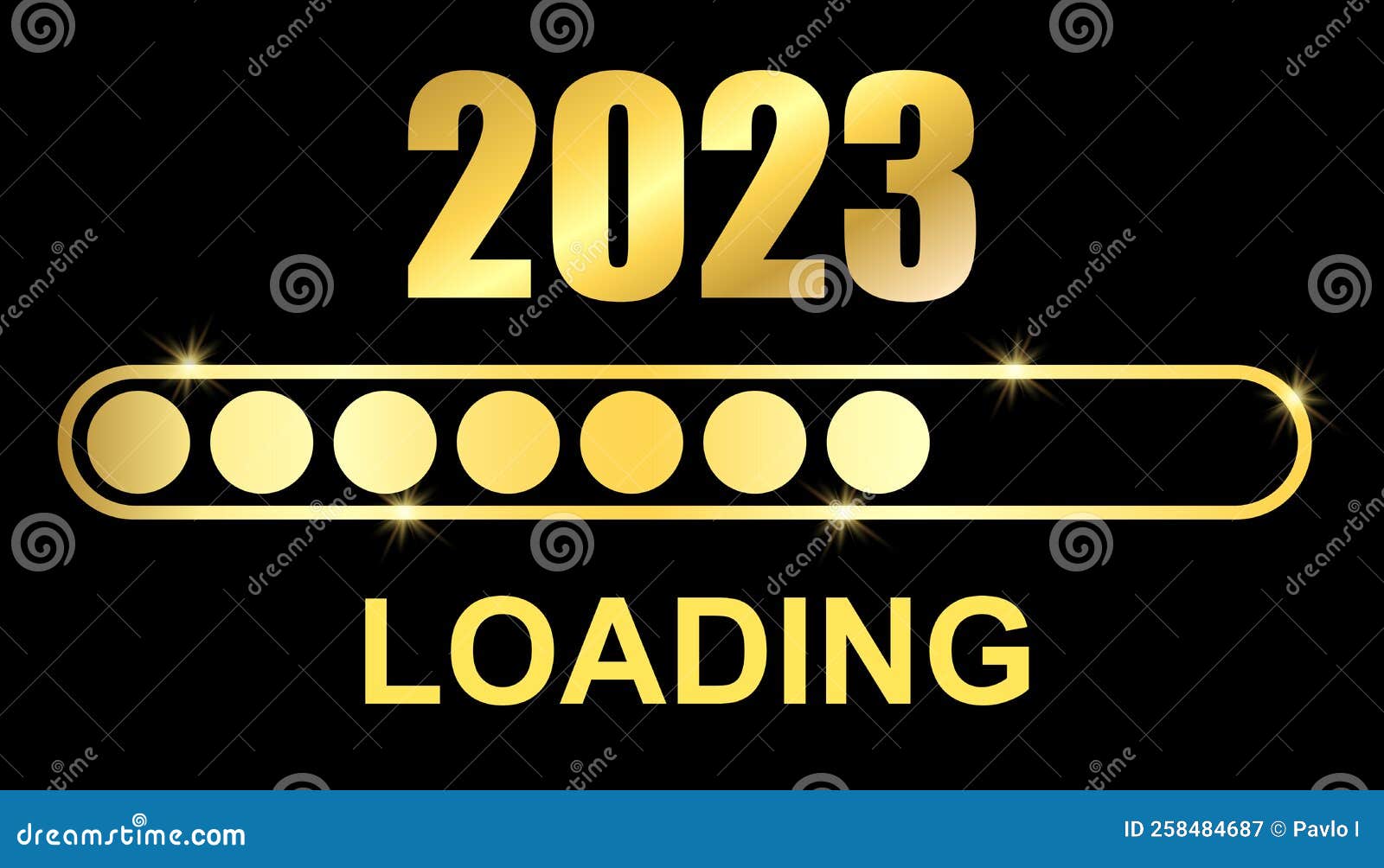 Gold Blaster Load Bar 2023. Expectation of the Holiday Stock Vector ...