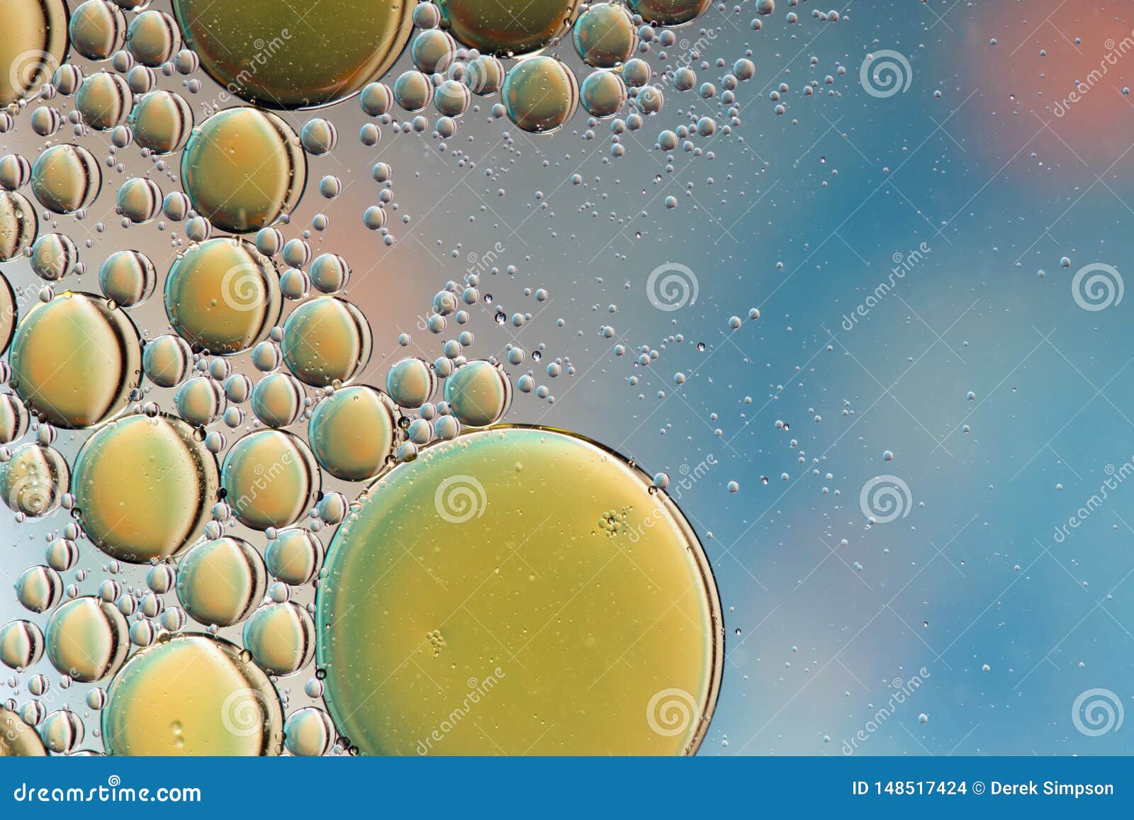 Gold and Blue Psychedelic Abstract Giving the Impression of Planets ...