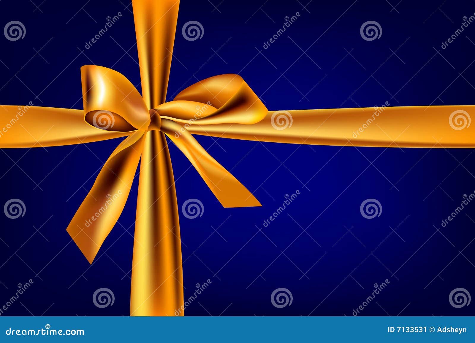 Gold_and_blue_ribbon stock vector. Illustration of color - 7133531
