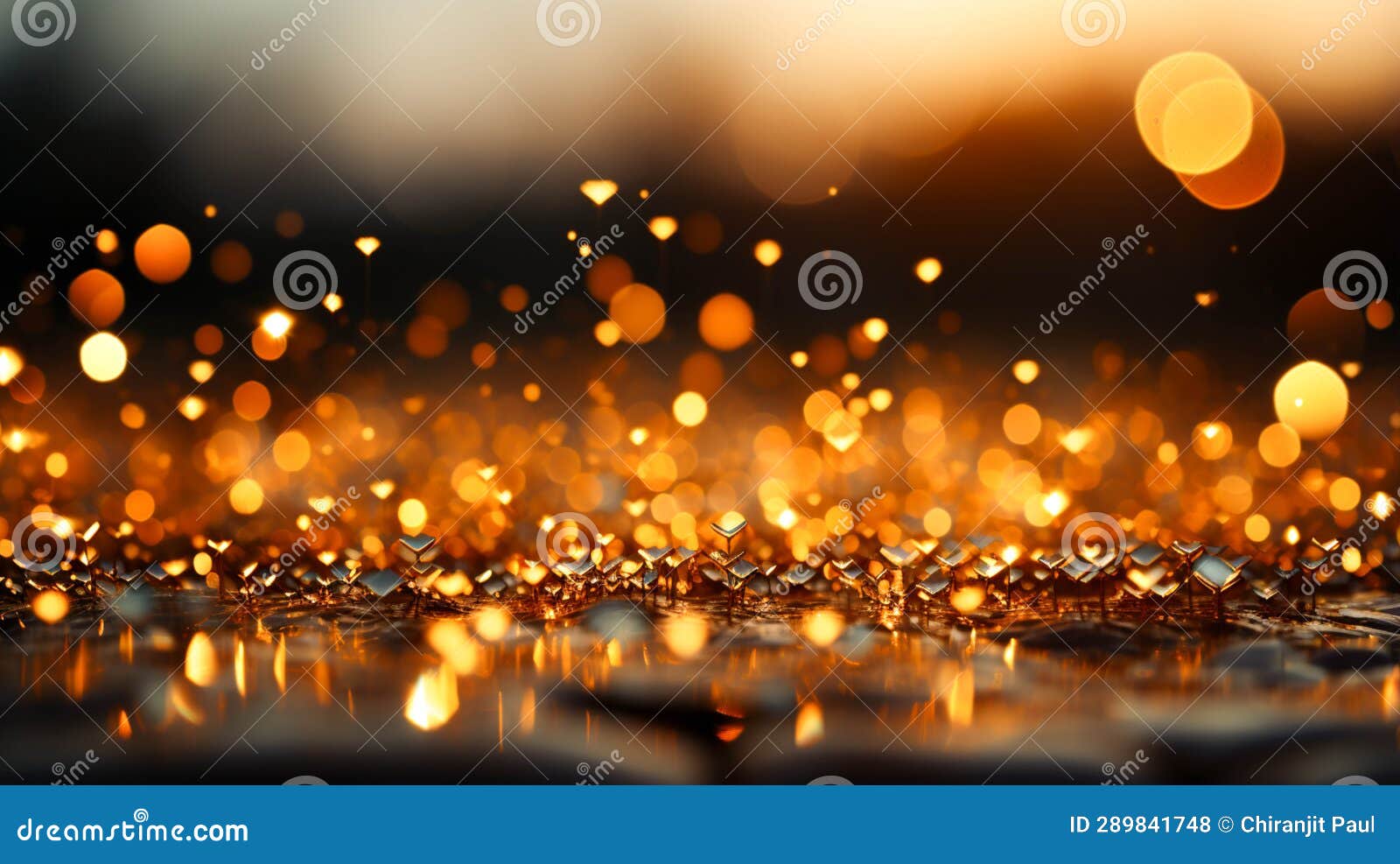 A gold bokeh background stock photo. Image of space - 289841748