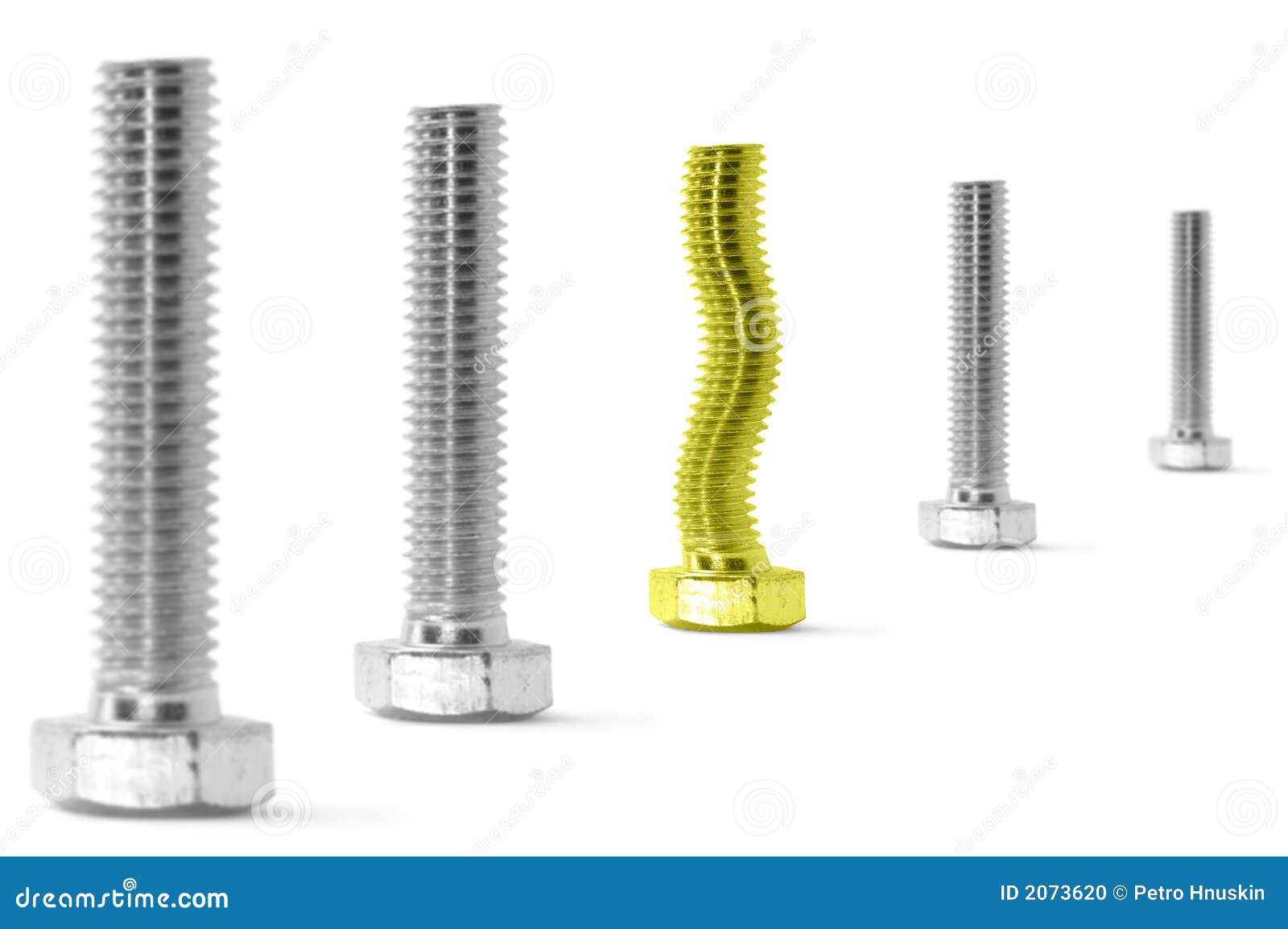 Gold bolt. stock photo. Image of hardened, bolts, coil - 2073620
