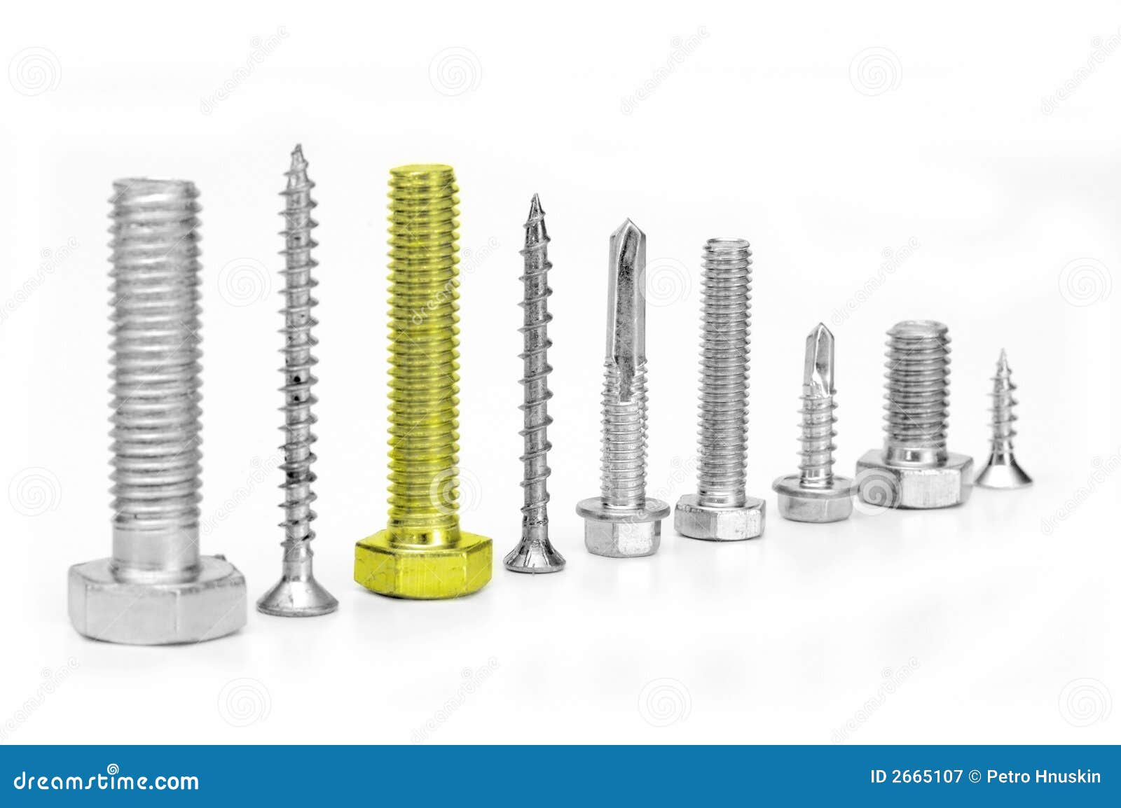 Gold bolt stock image. Image of build, industrial, detail - 2665107