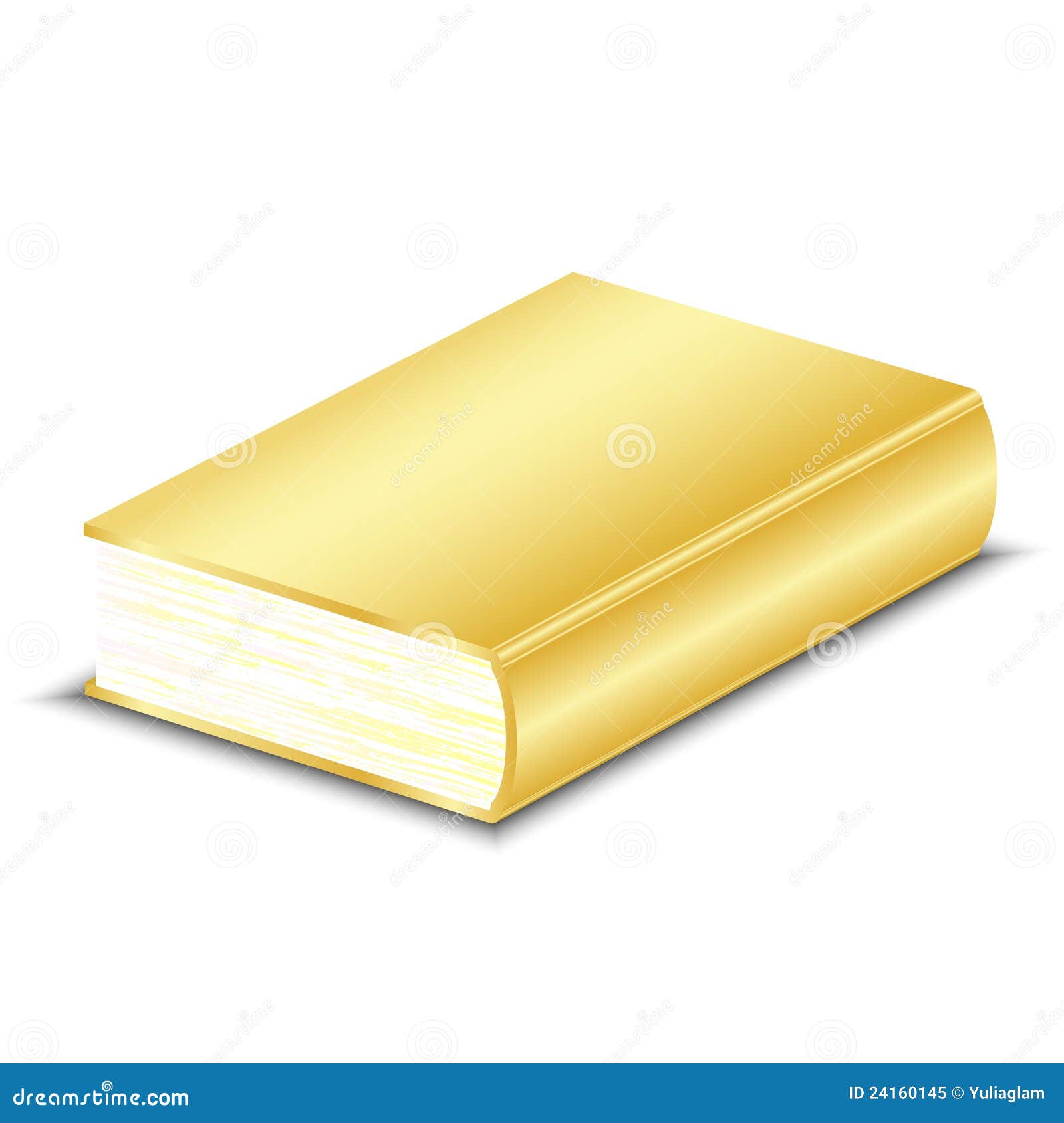 Gold book stock vector. Illustration of antique, blank - 24160145