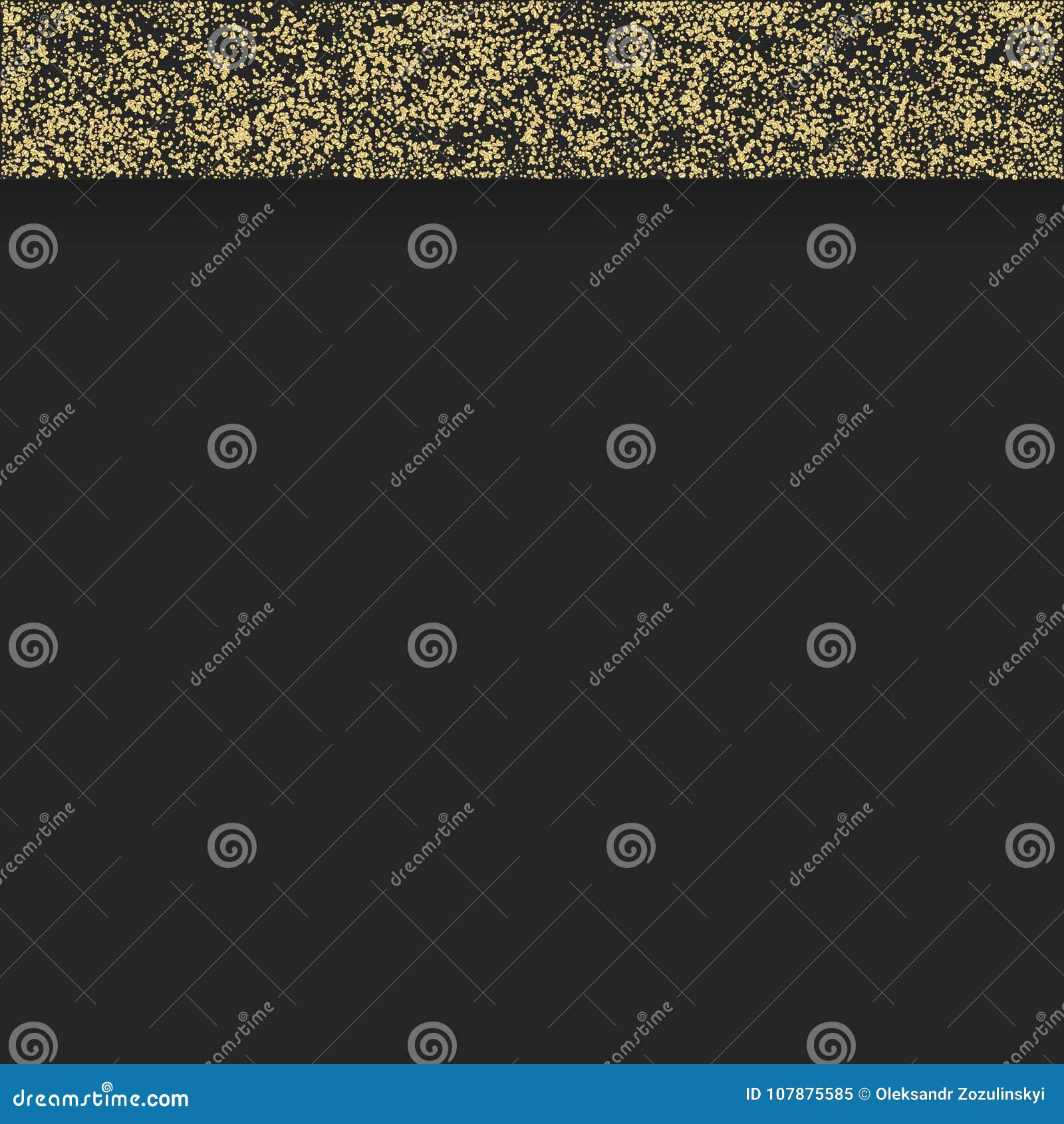 Gold Border on Black Vector Stock Vector - Illustration of decor, glow ...