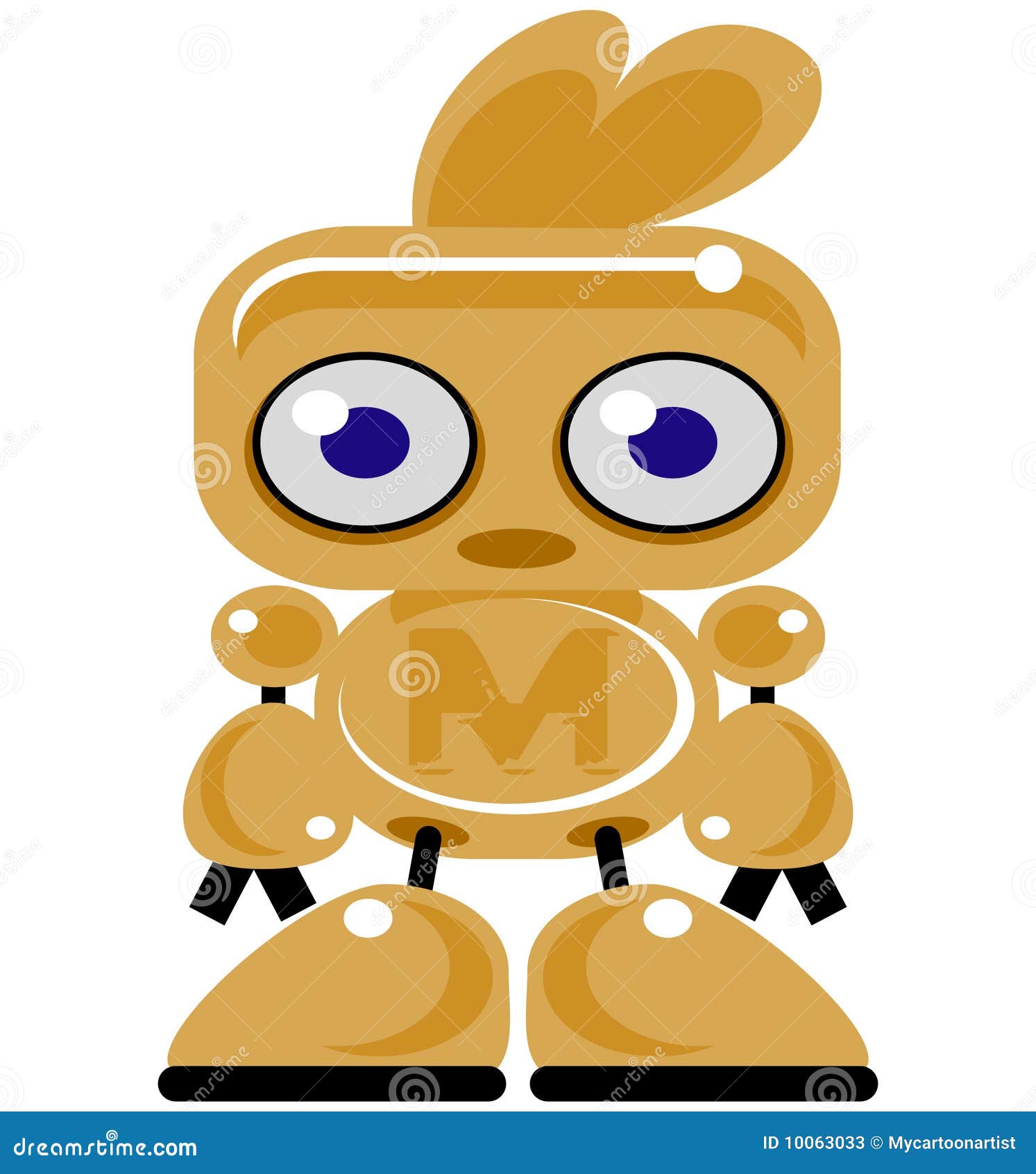 Gold bot stock vector. Illustration of symbol, avatar - 10063033
