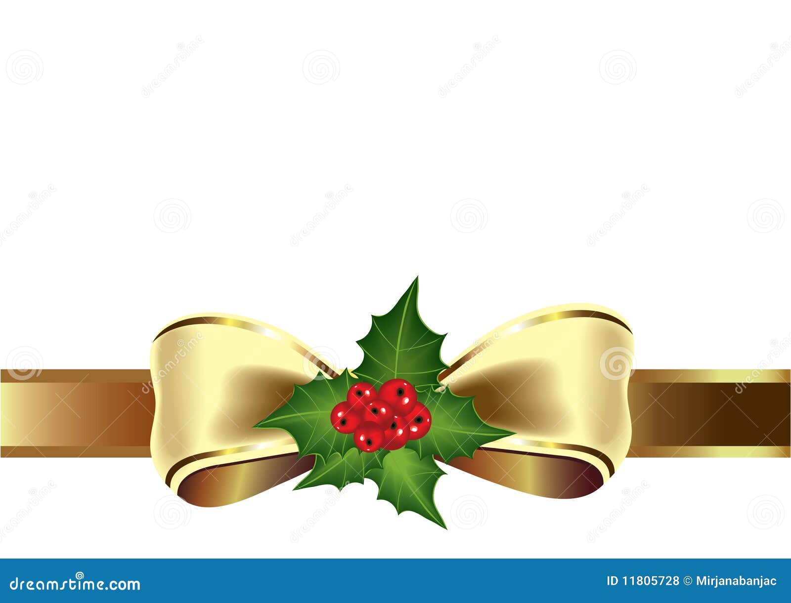Gold bow stock vector. Illustration of artistic, holidays - 11805728