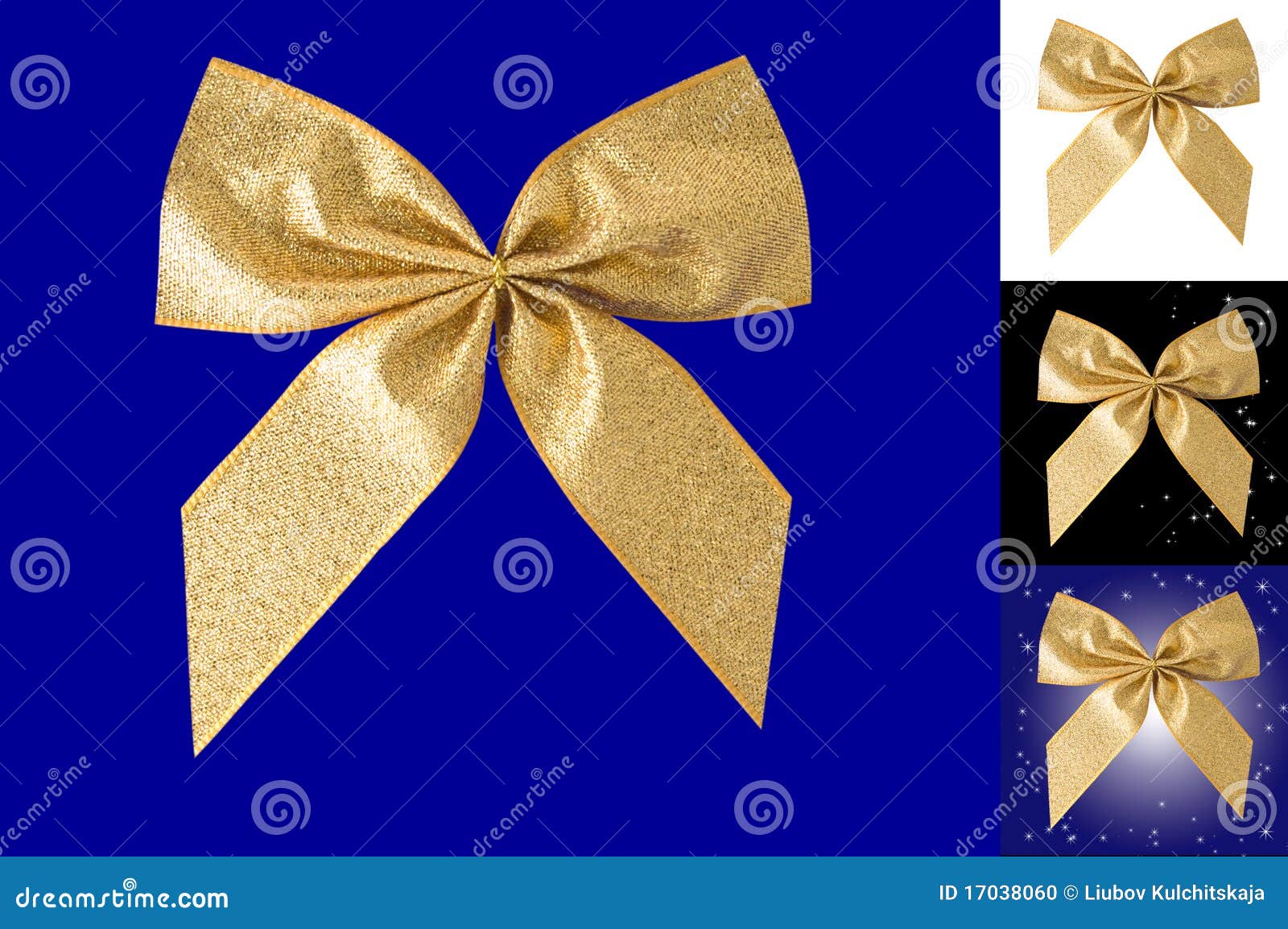 Gold bow. stock photo. Image of element, pattern, path - 17038060