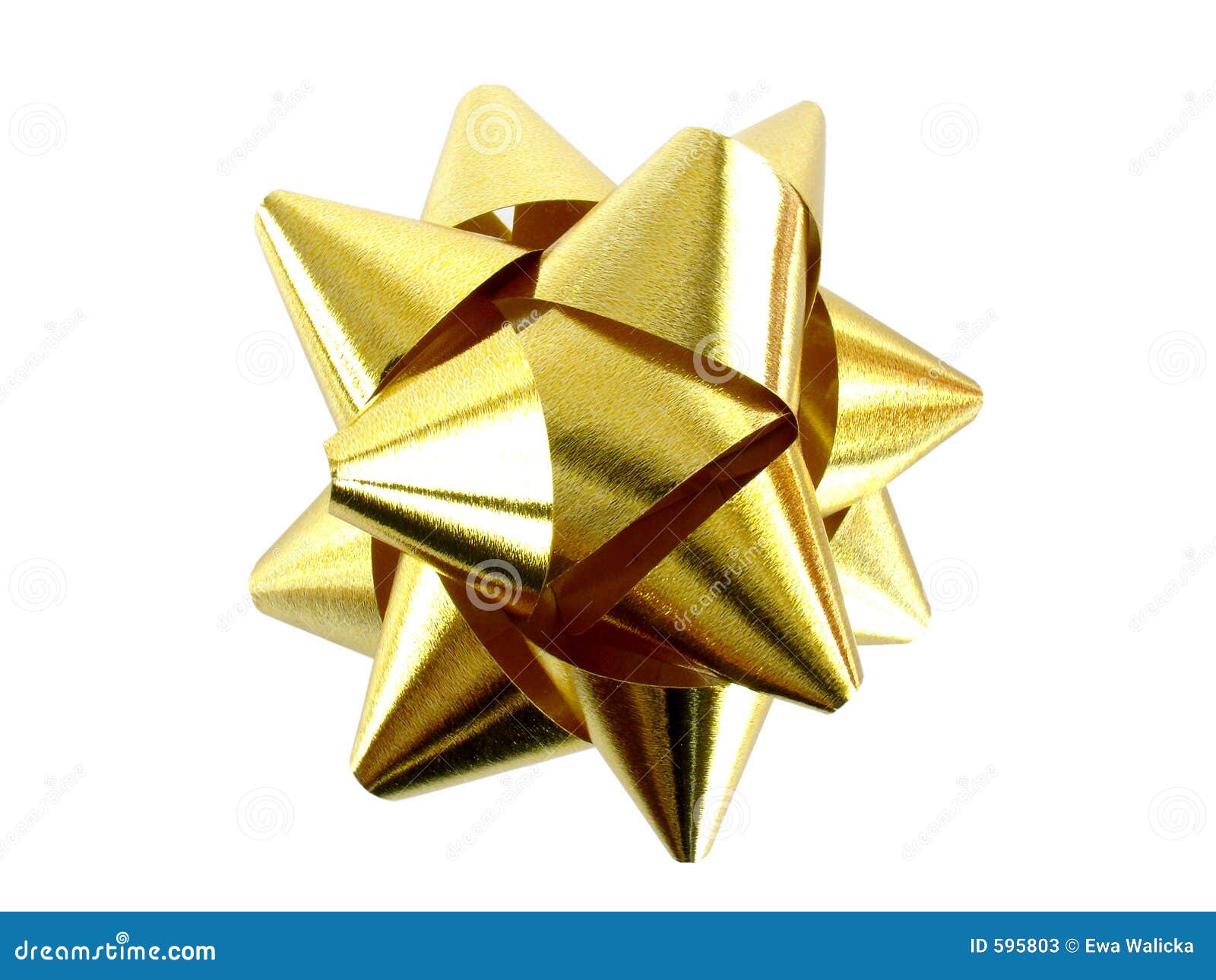 Gold bow stock image. Image of fancy, decorate, golder - 595803