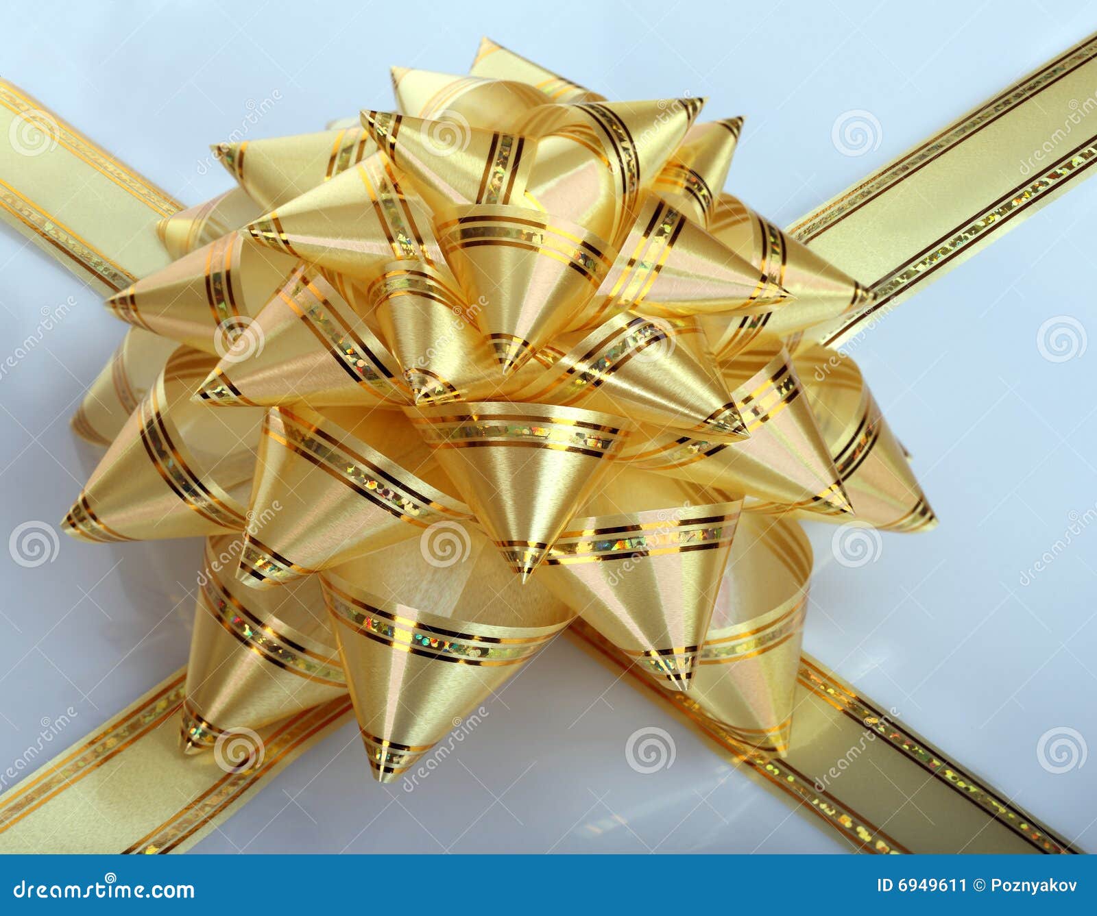 Gold bow. stock image. Image of holiday, dating, birthday - 6949611