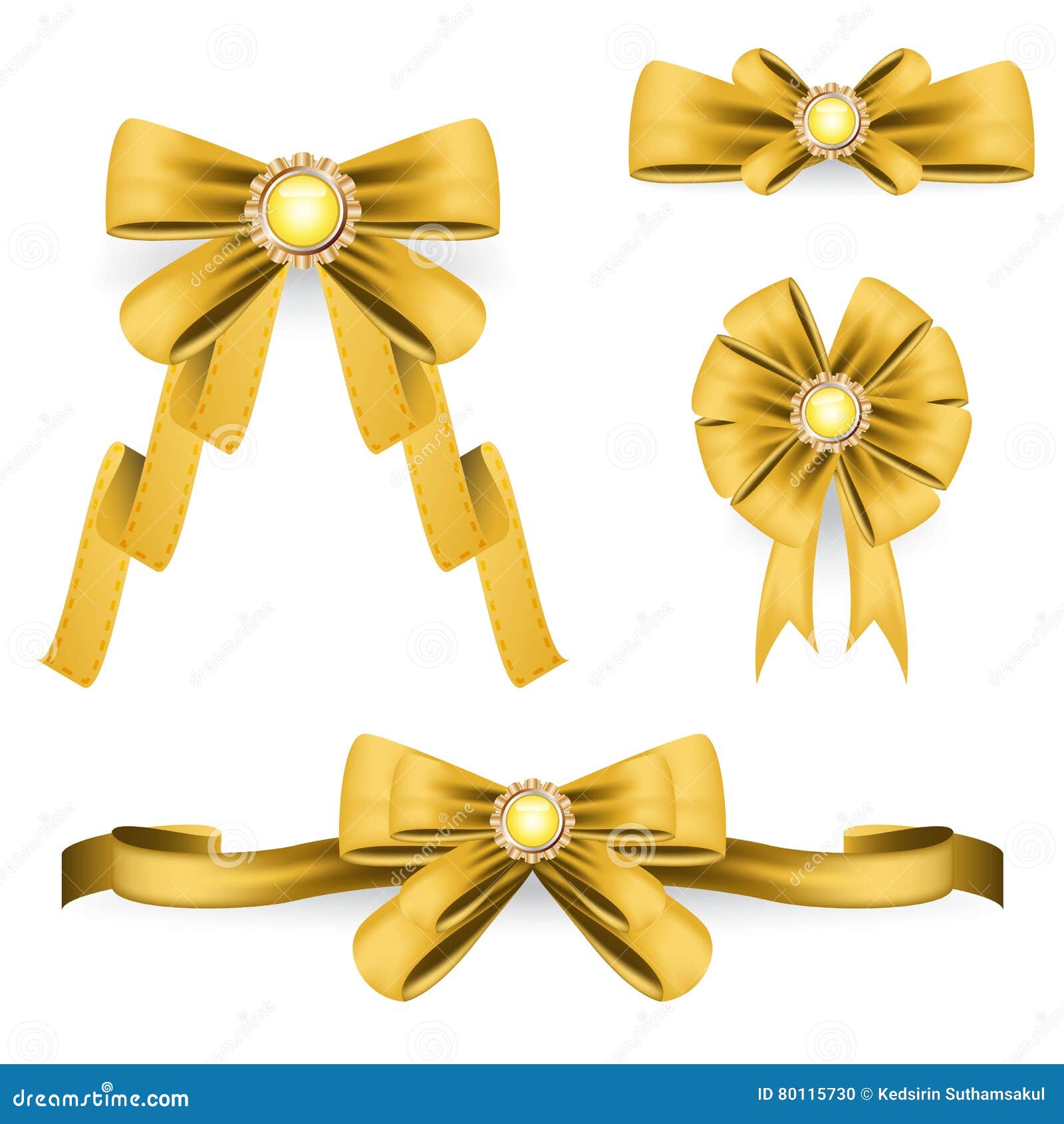 Gold bow ribbon stock vector. Illustration of romance - 80115730