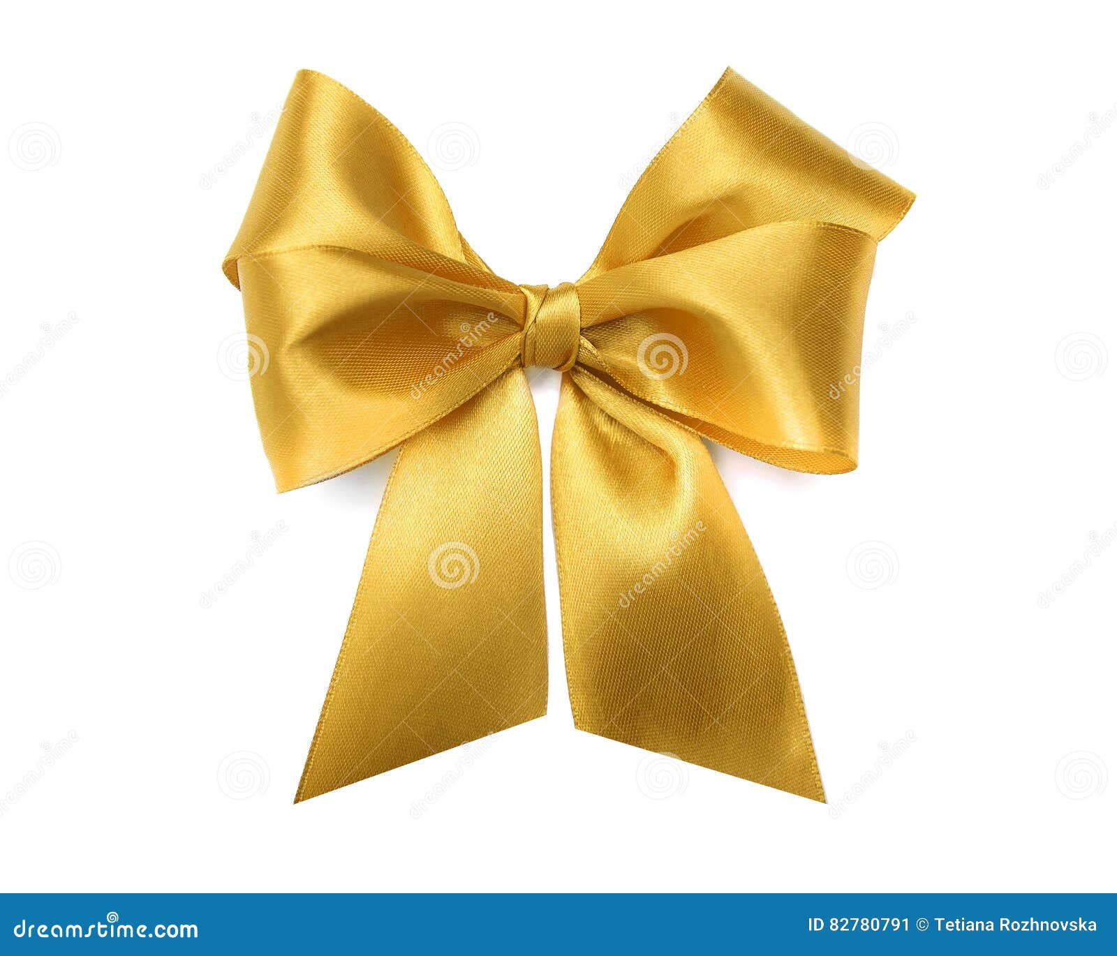 Gold Bow on White Background. Stock Image - Image of object, abstract ...