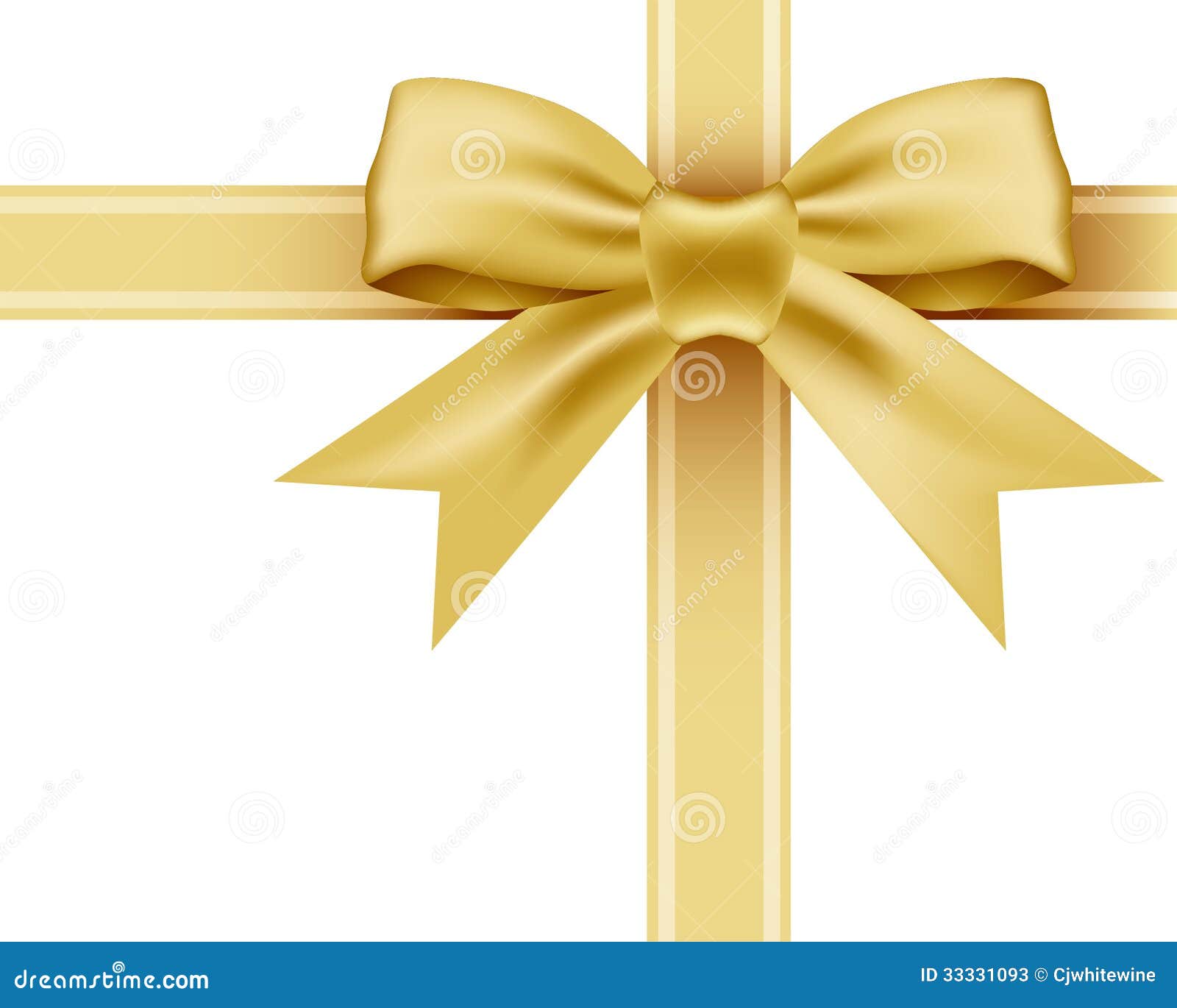 Gold bowknot stock vector. Illustration of fashion, clean - 33331093