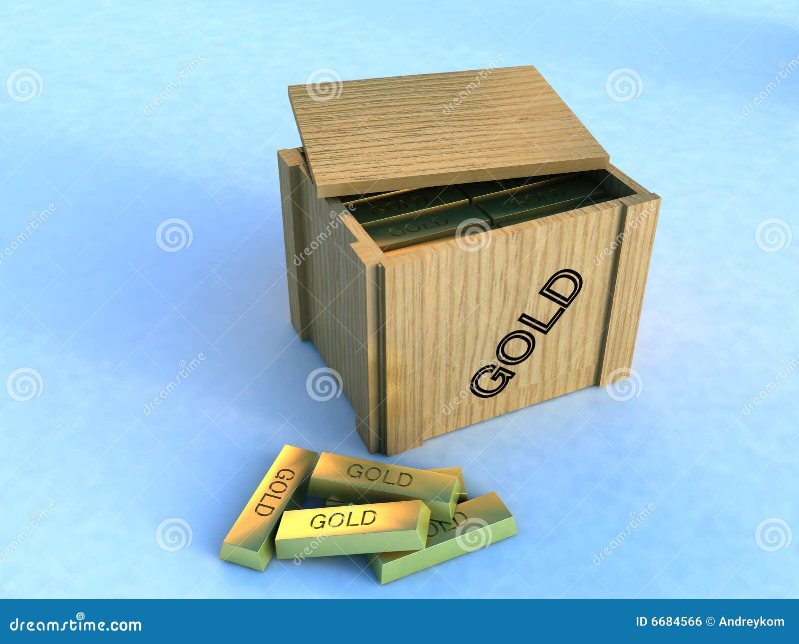 Gold Box stock illustration. Illustration of chip, treasure - 6684566