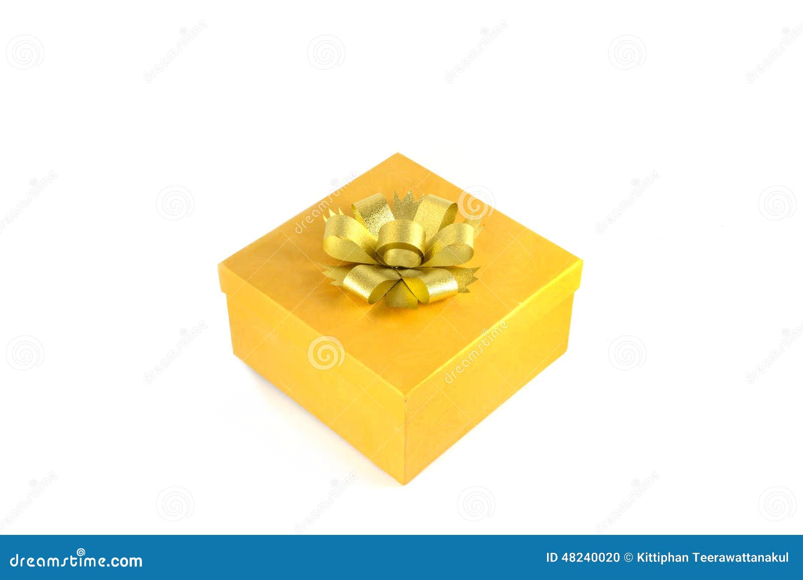 Gold box isolated stock photo. Image of birthday, isolated - 48240020