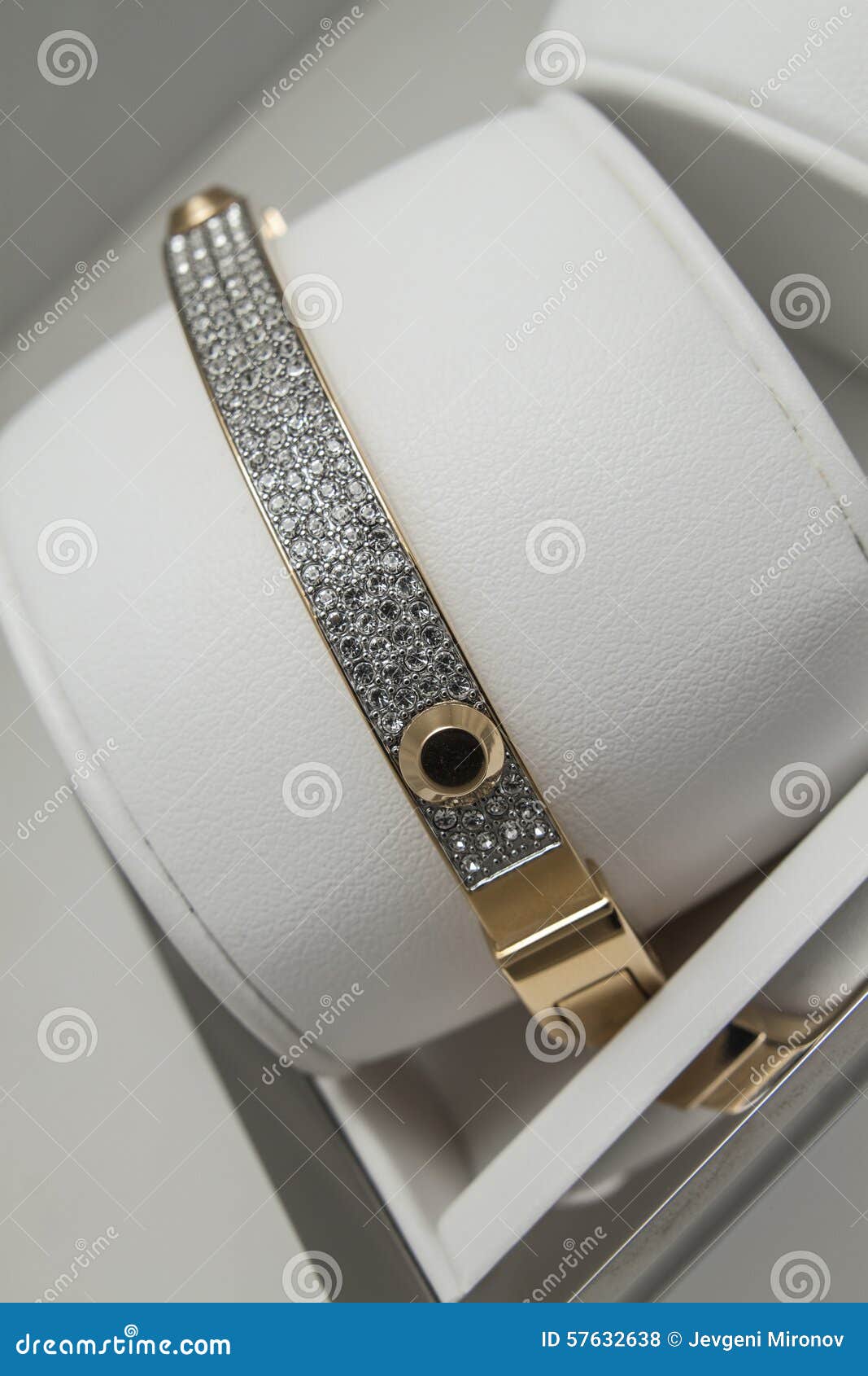 Gold Bracelet with Diamonds Stock Photo - Image of gift, jewelery: 57632638