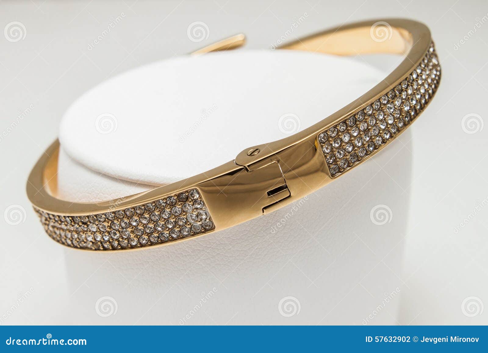 Gold Bracelet with Diamonds Stock Photo - Image of love, jewellery ...