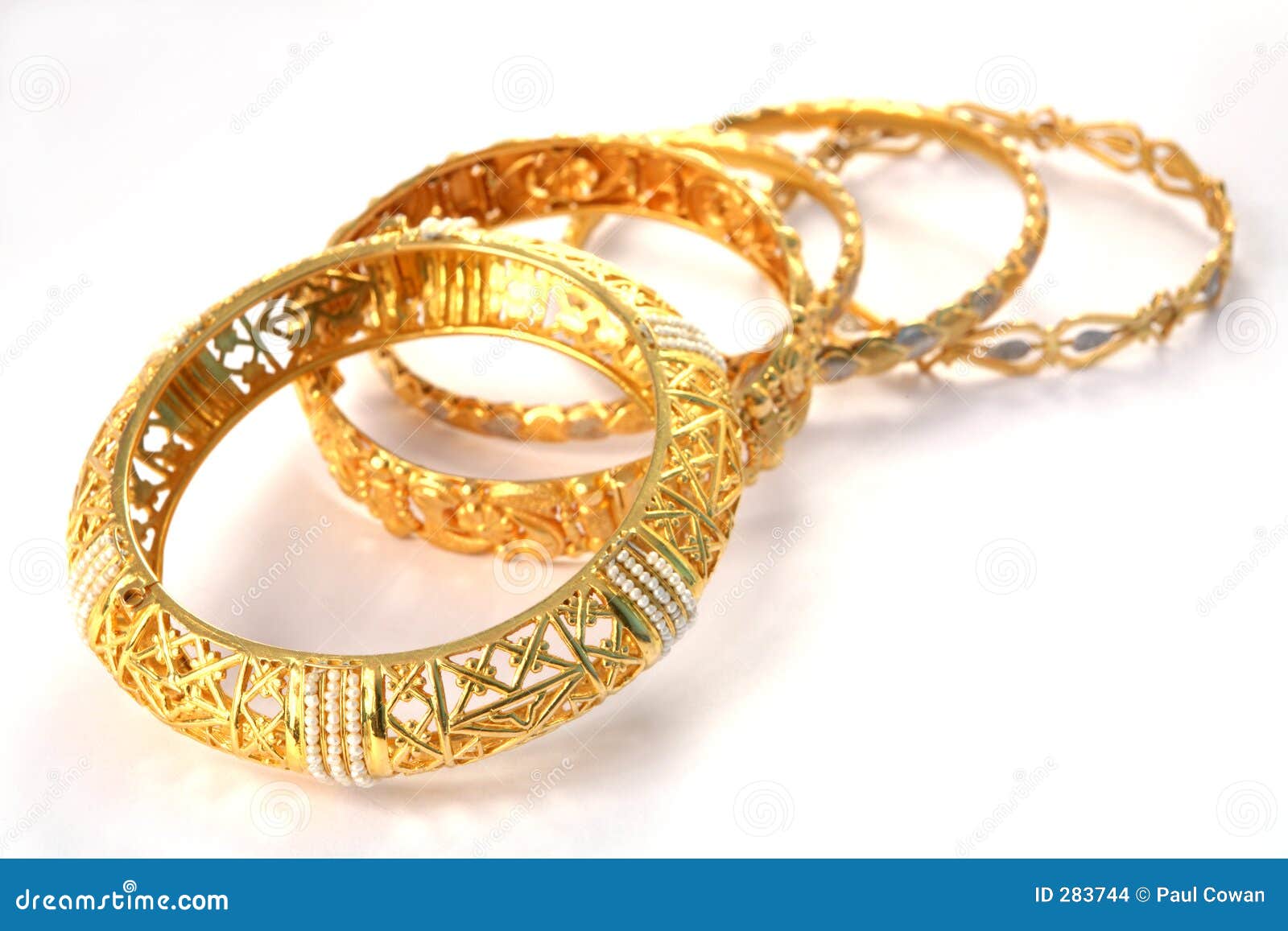 Gold bracelets 8 stock photo. Image of jewellery, accessory - 283744