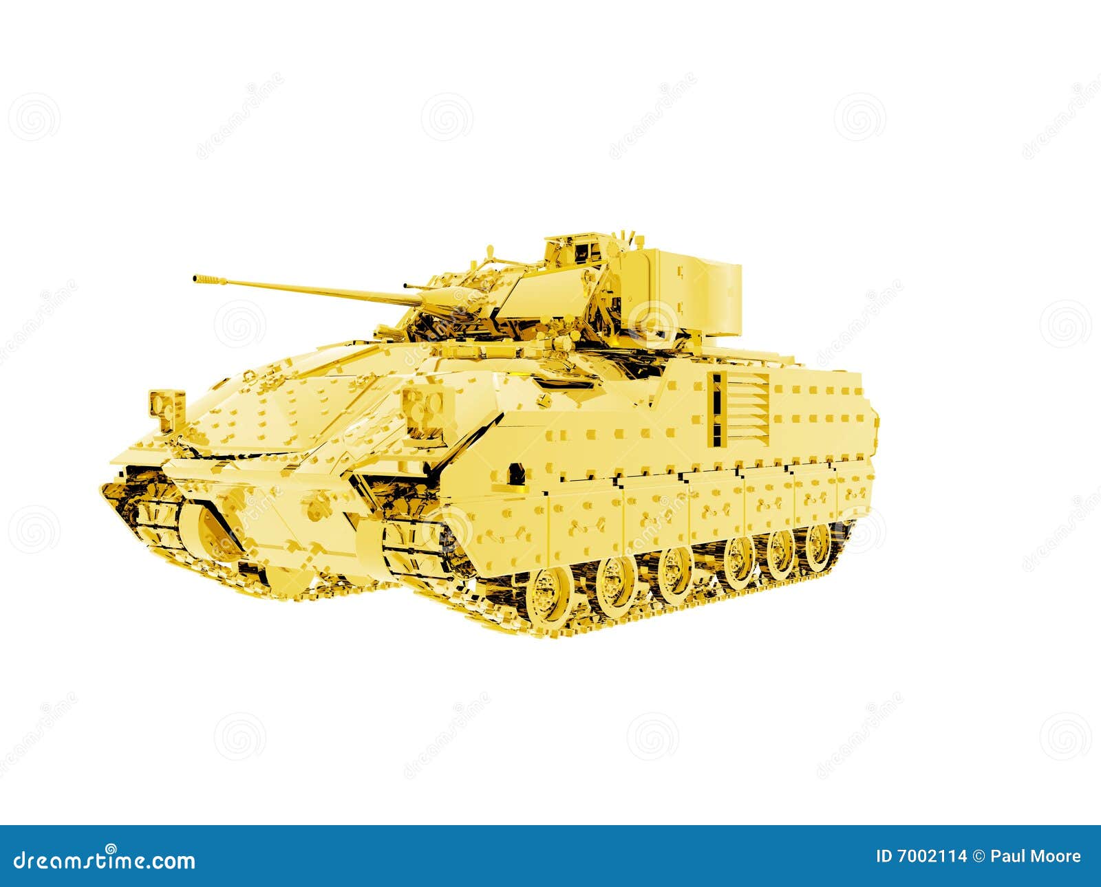 Gold Bradley Fighting Vehicle Tank Stock Illustration - Illustration of ...