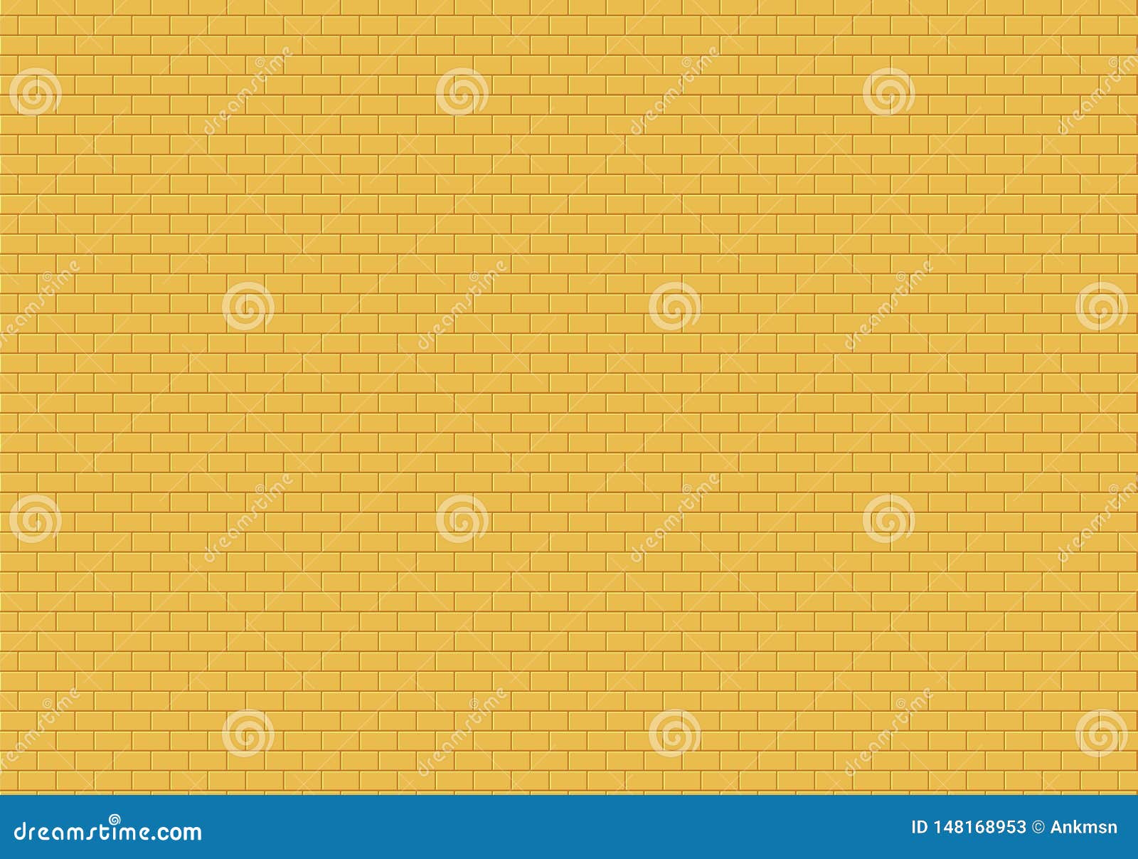 Gold Brick Wall Background. Yellow Bricks Texture Seamless Pattern ...