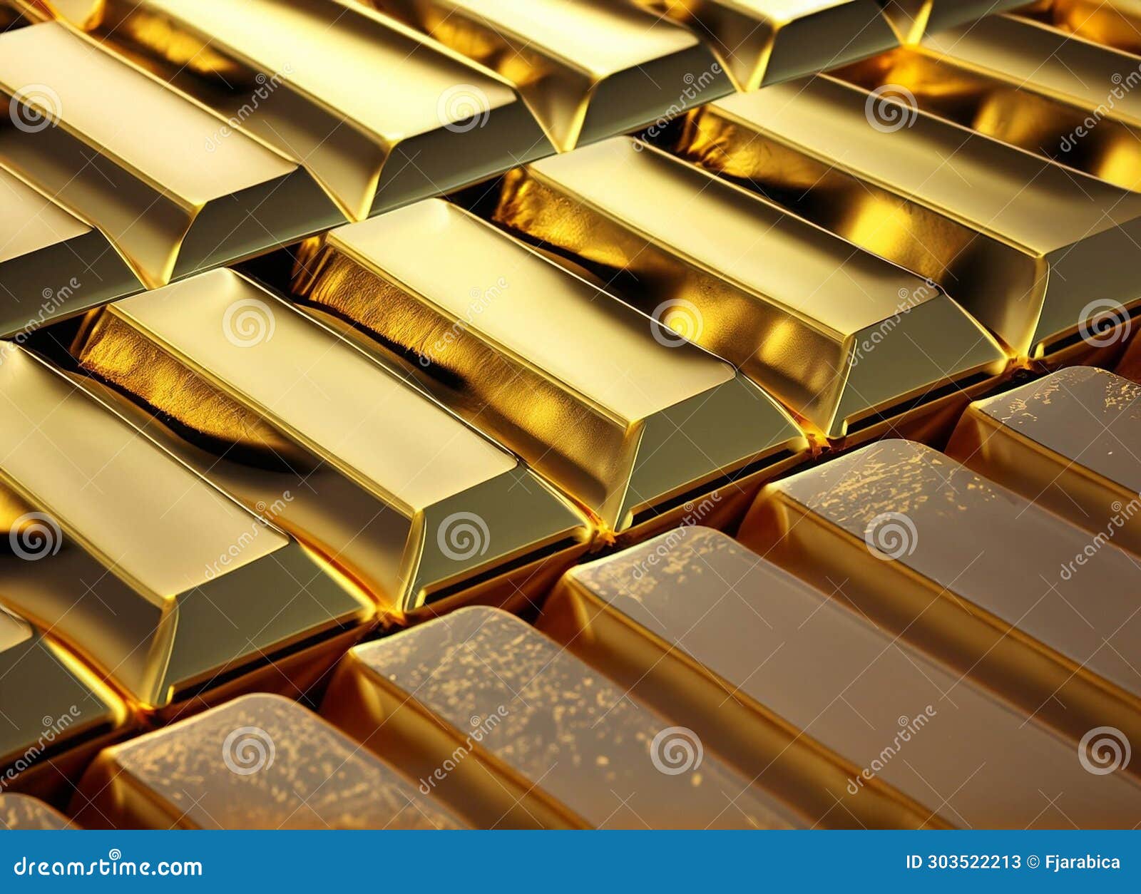 Gold bricks stock illustration. Illustration of brown - 303522213