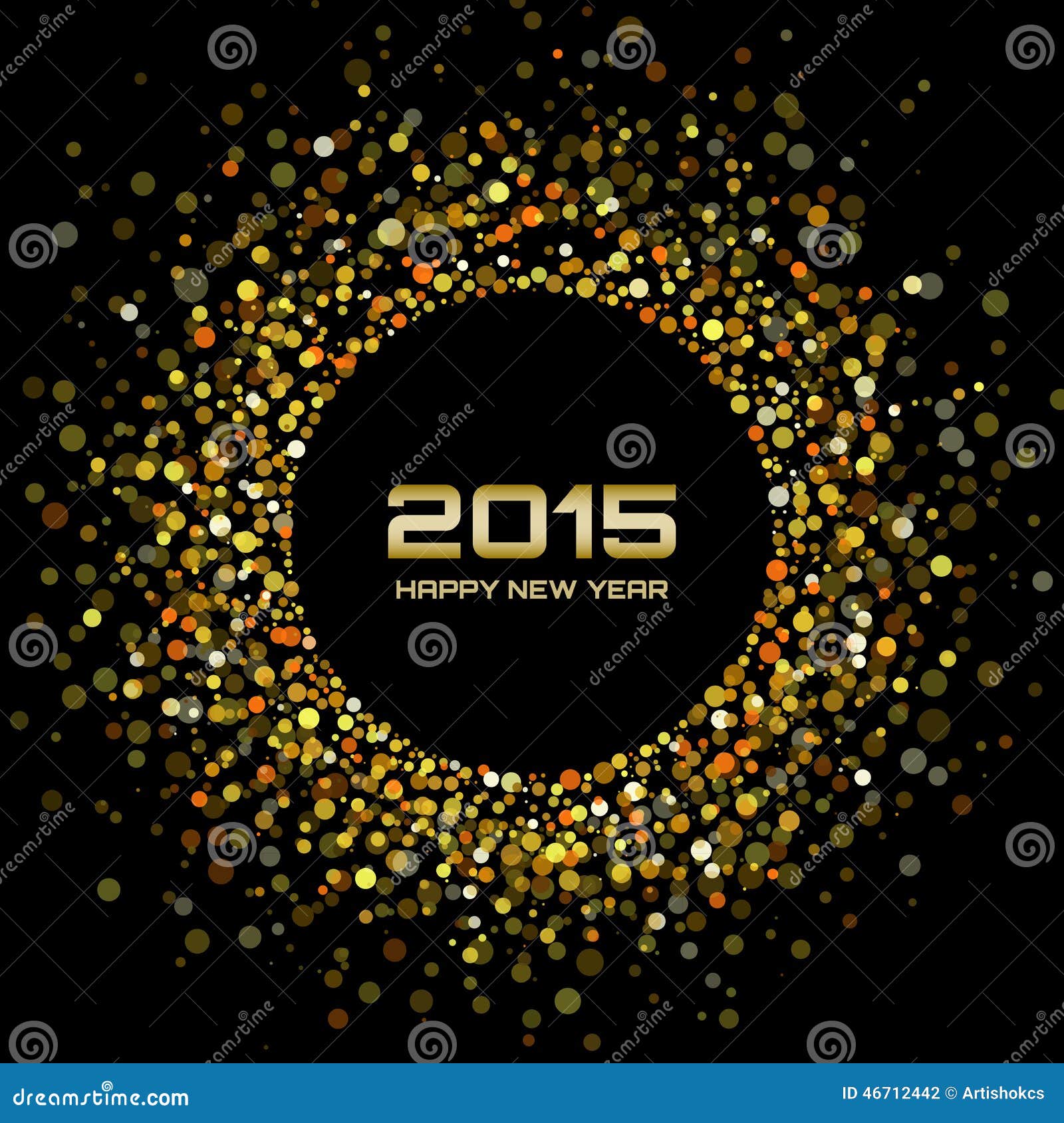 Gold Bright New Year 2015 Background Stock Illustrations – 593 Gold ...