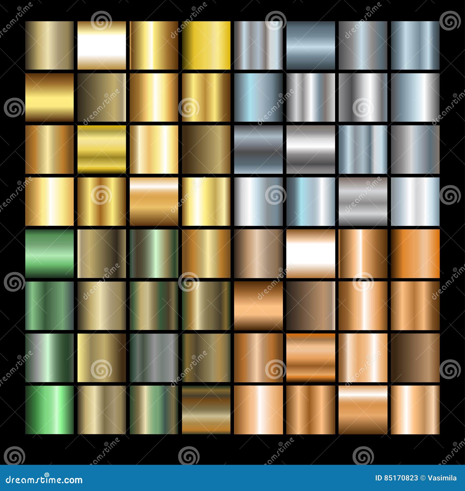 Gold bronze silver copper stock vector. Illustration of panel - 85170823