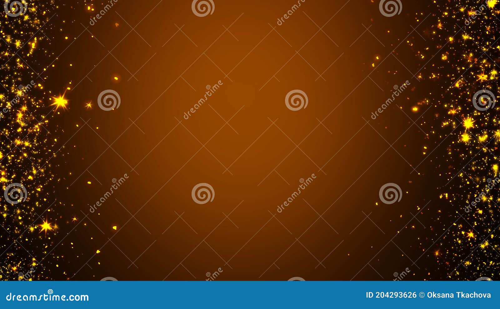 Gold and Brown Gradient Holiday Background with Gold Sparkles on the ...