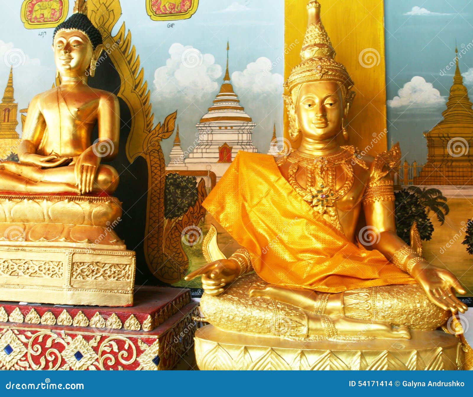 Gold Buddha stock photo. Image of buddhism, budhism, golden - 54171414