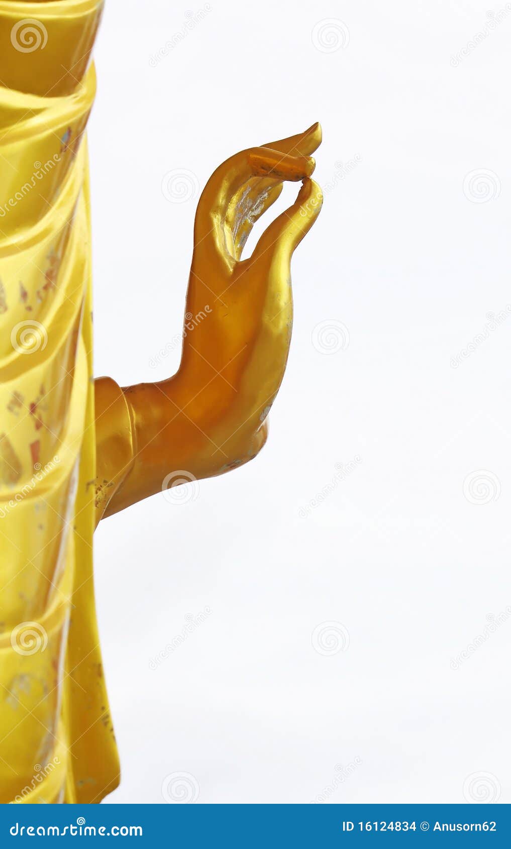 Gold buddha hand stock photo. Image of emotion, blue - 16124834