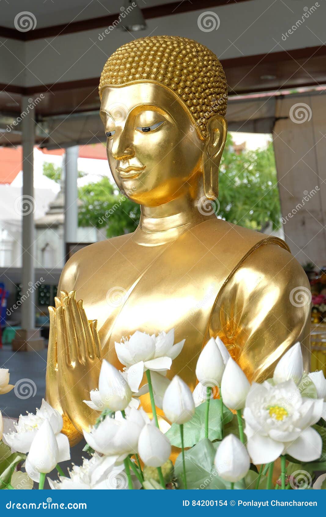 Gold Buddha statue stock photo. Image of sanctuary, history - 84200154