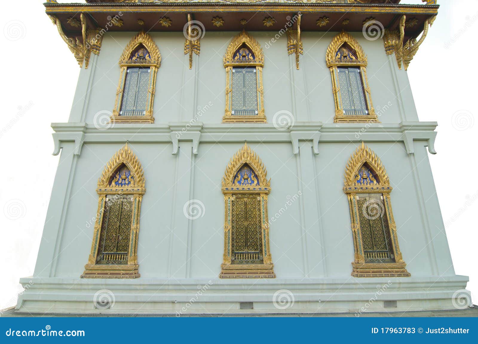 Gold Buddhist Monastery Window at Sanamchan Palace Stock Image - Image ...
