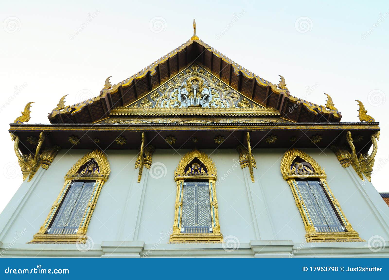Gold Buddhist Monastery Window at Sanamchan Palace Stock Photo - Image ...