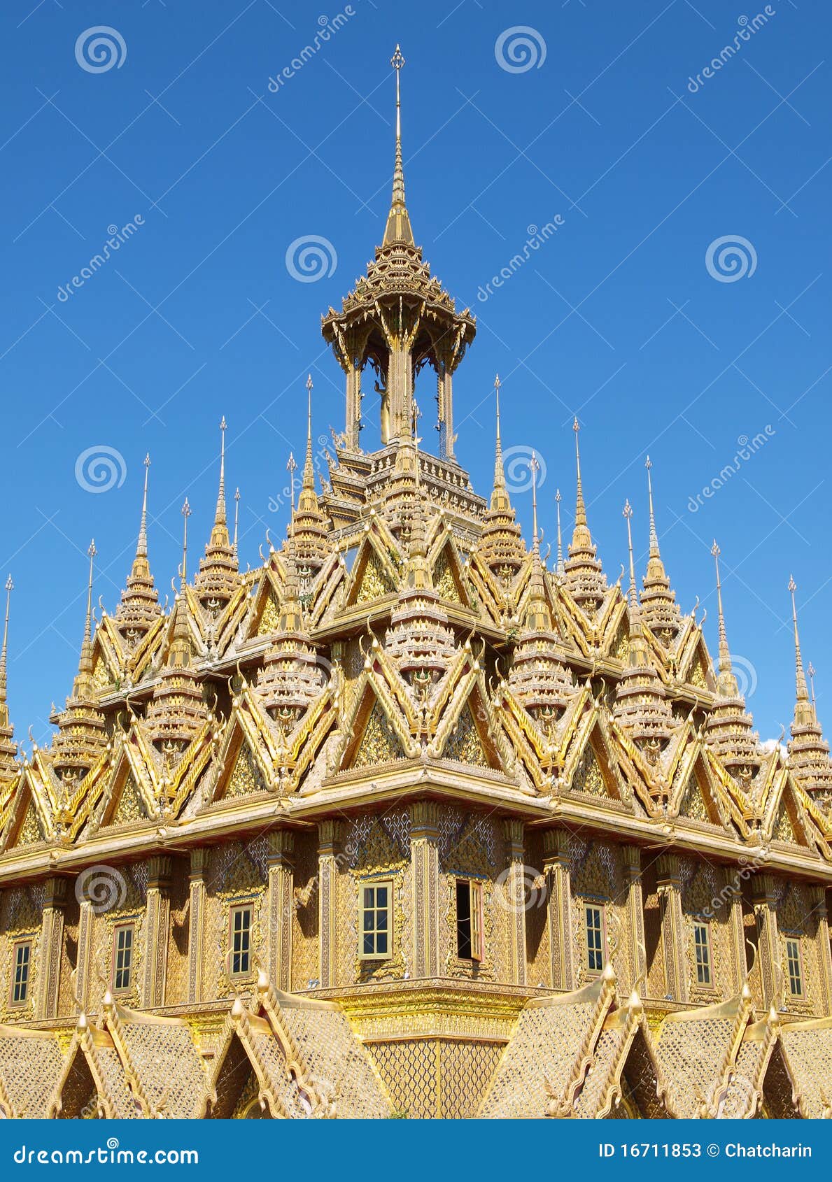 Gold buddhist temple stock image. Image of antique, high - 16711853