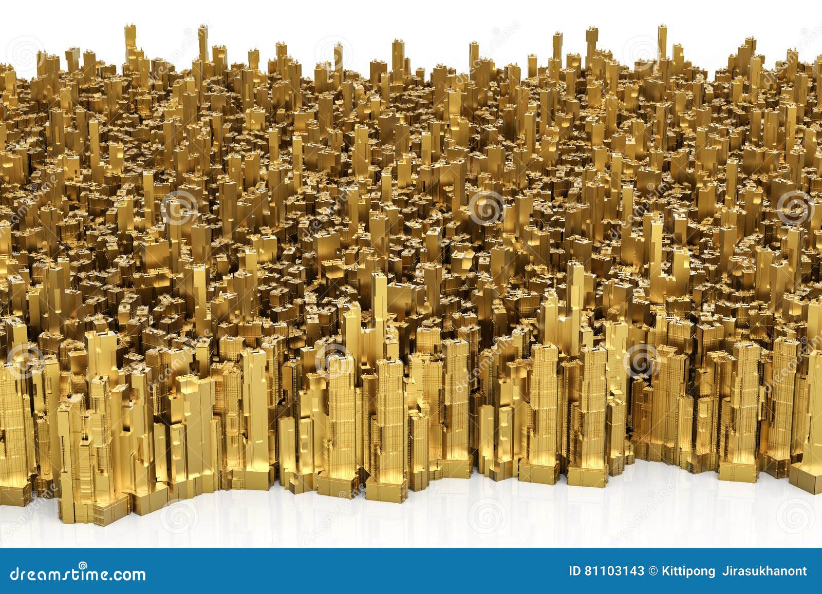 Gold building stock illustration. Illustration of downtown - 81103143