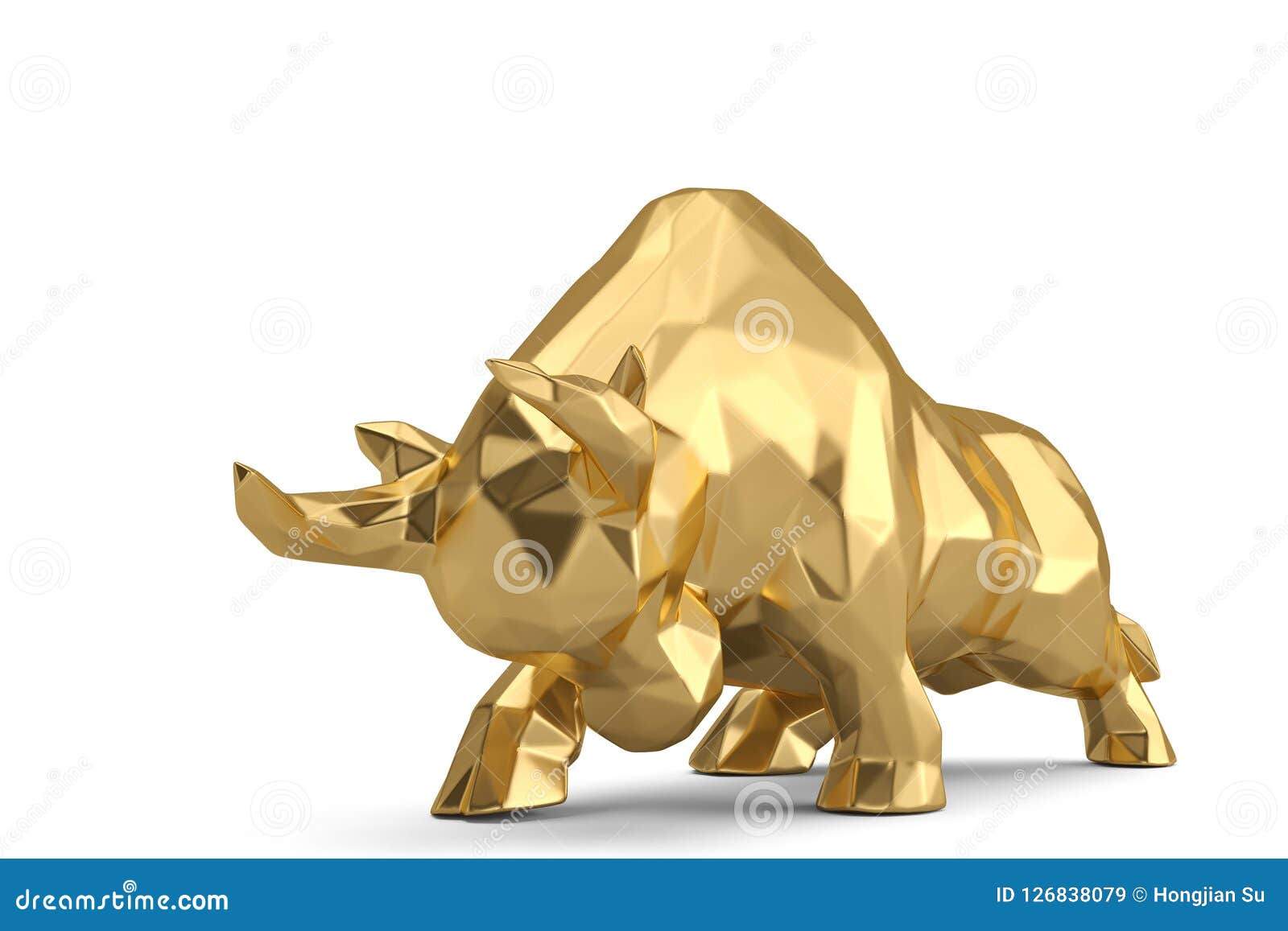 Gold Bull On Red Background. Chinese New Year 2021 Cartoon Vector ...