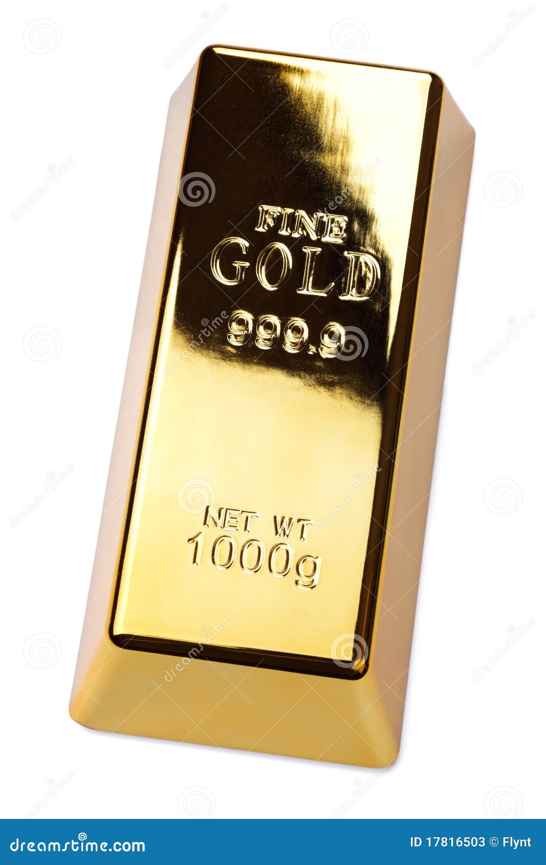 Gold bullion bar stock image. Image of white, luxury - 17816503